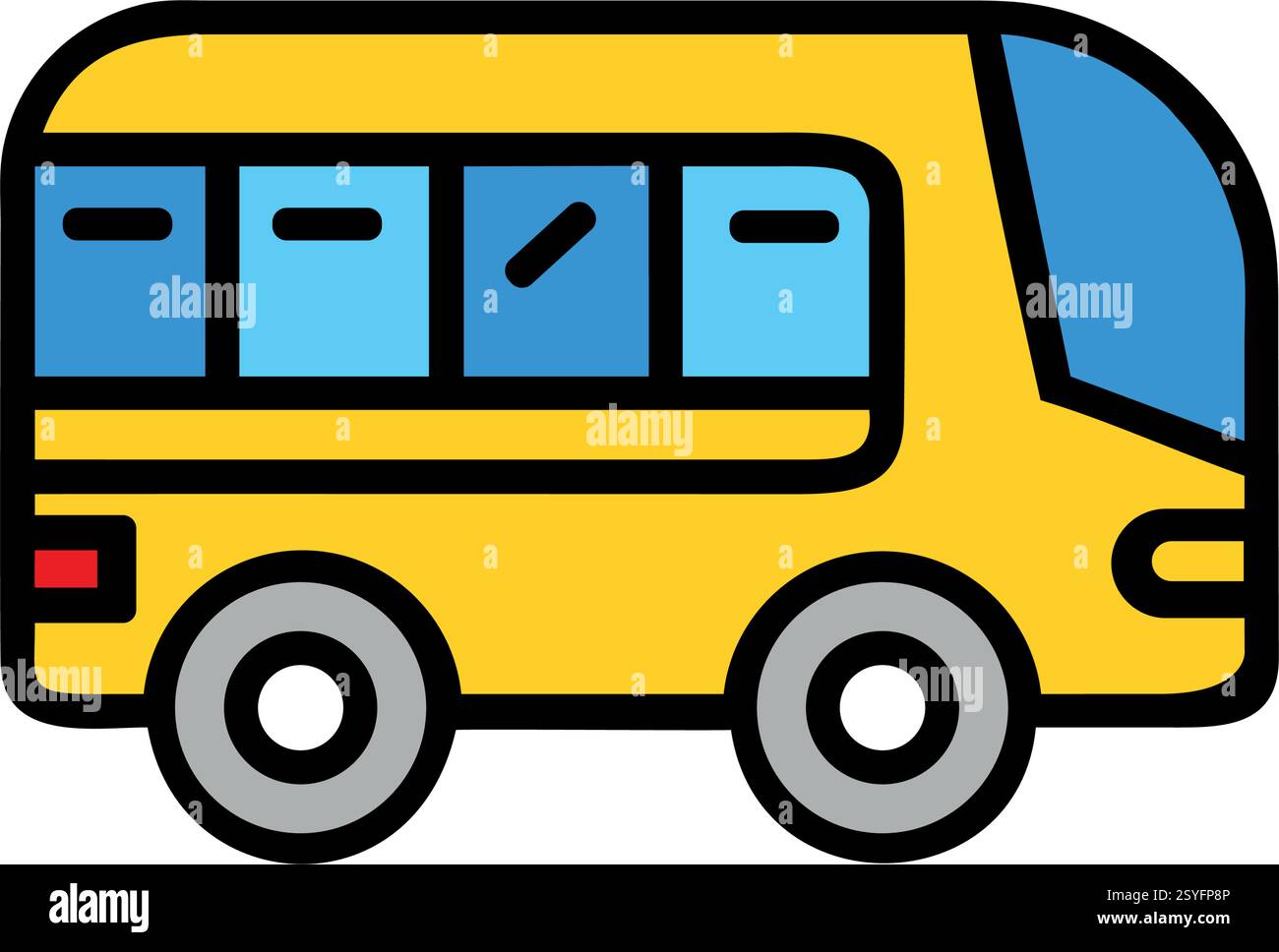 Bus Mini Public Transport Urban Vehicle Icon Stock Vector Image & Art ...