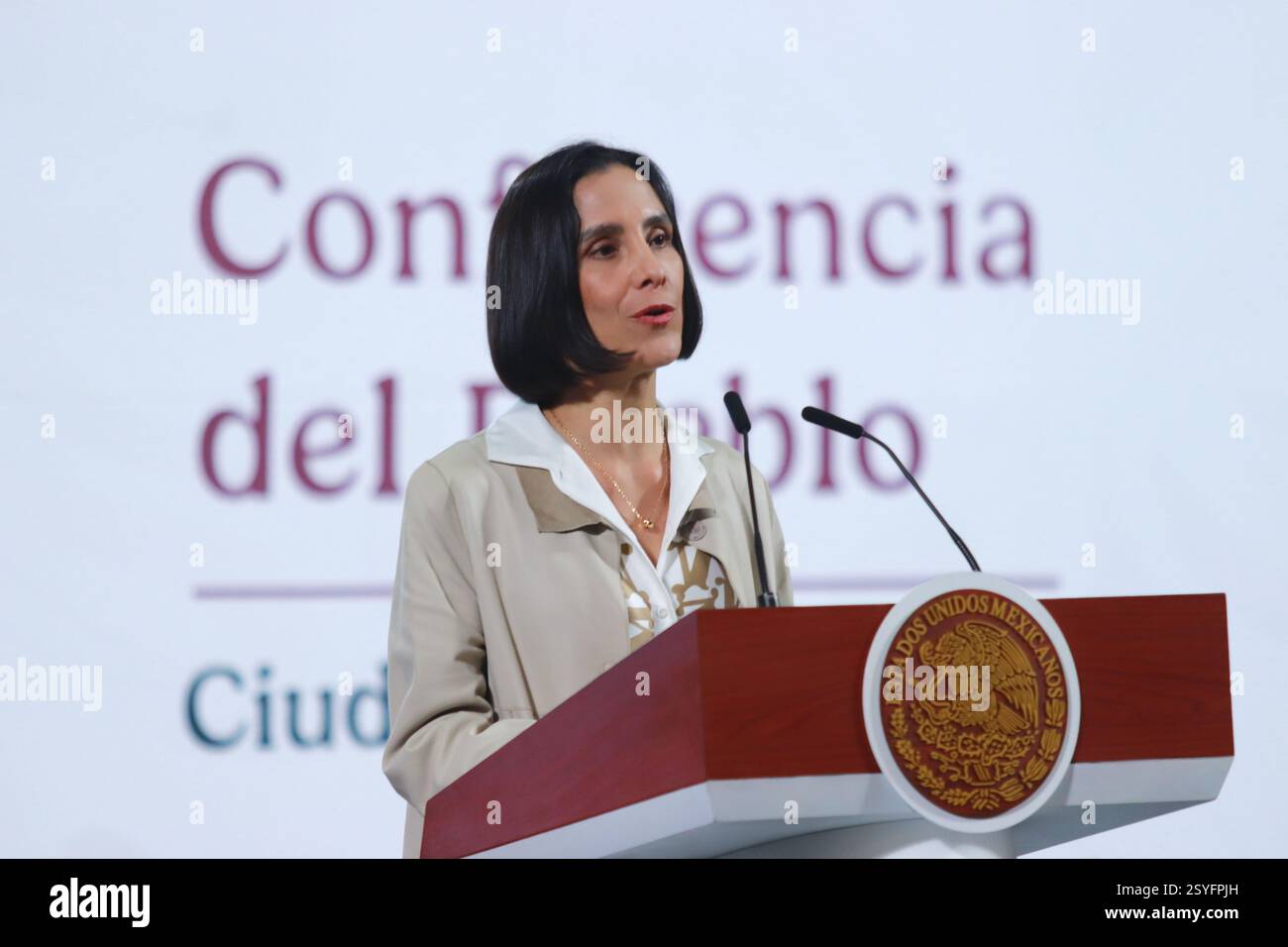 Mexico City, Mexico. 28th Feb, 2025. Luz Elena González Escobar ...