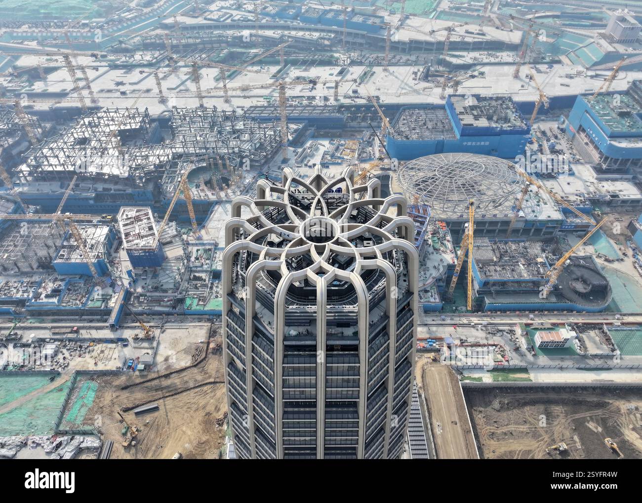 (250301) -- BEIJING, March 1, 2025 (Xinhua) -- A drone photo taken on ...
