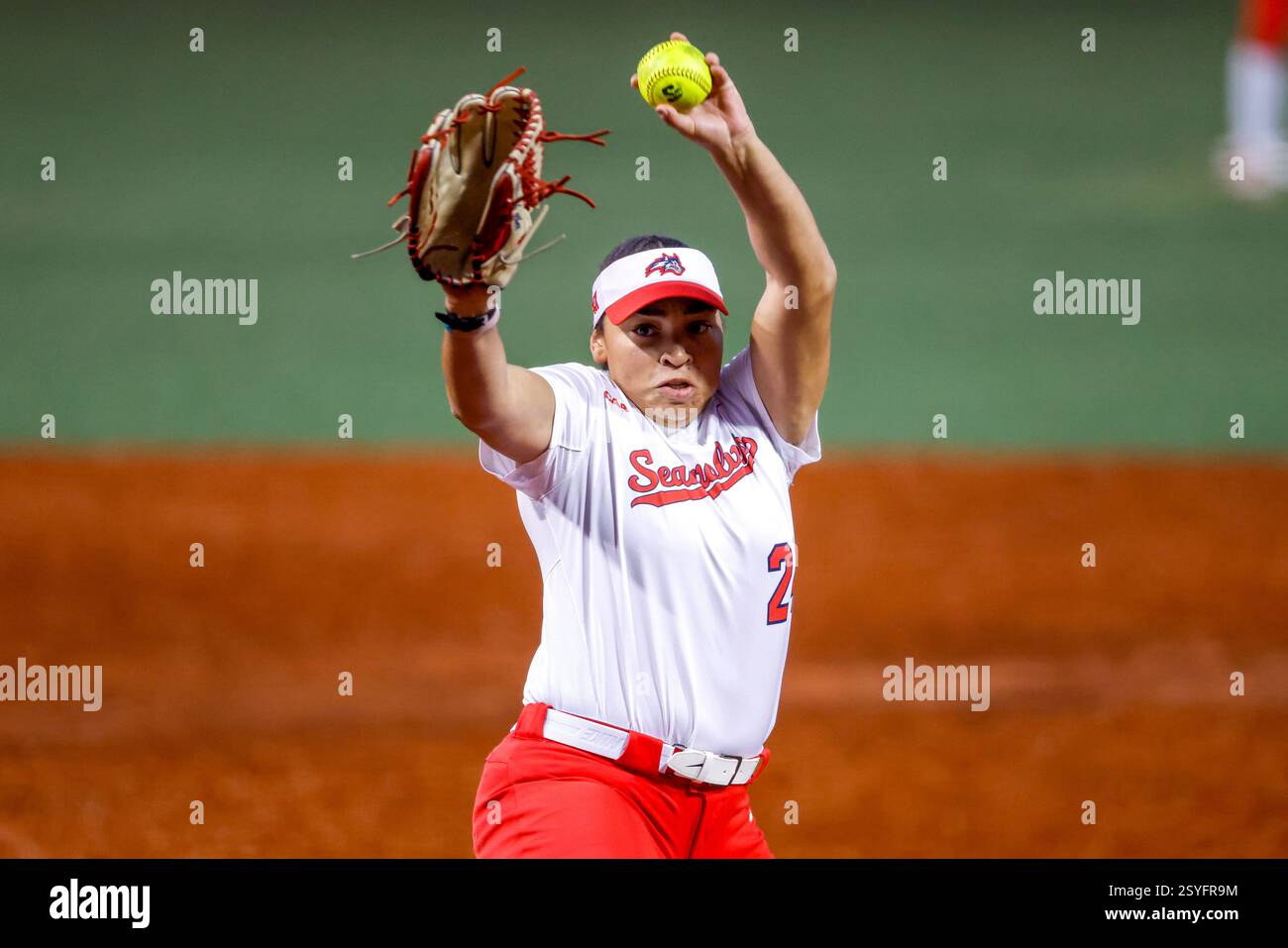 Stony Brook pitcher Maddie Male pitches against Gardner-Webb during an ...
