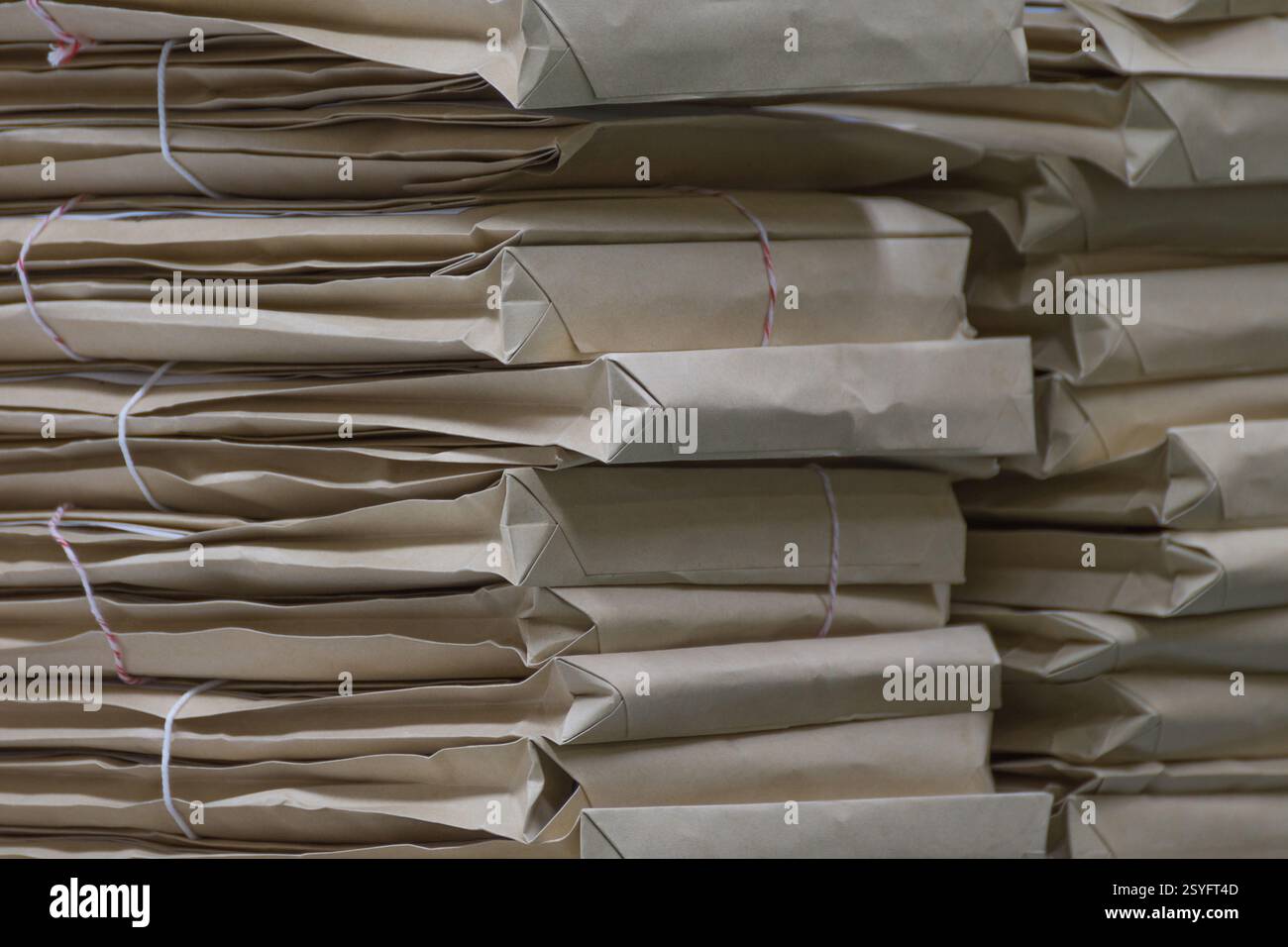 Old files in envelope paper stacking up in a messy order Stock Photo ...