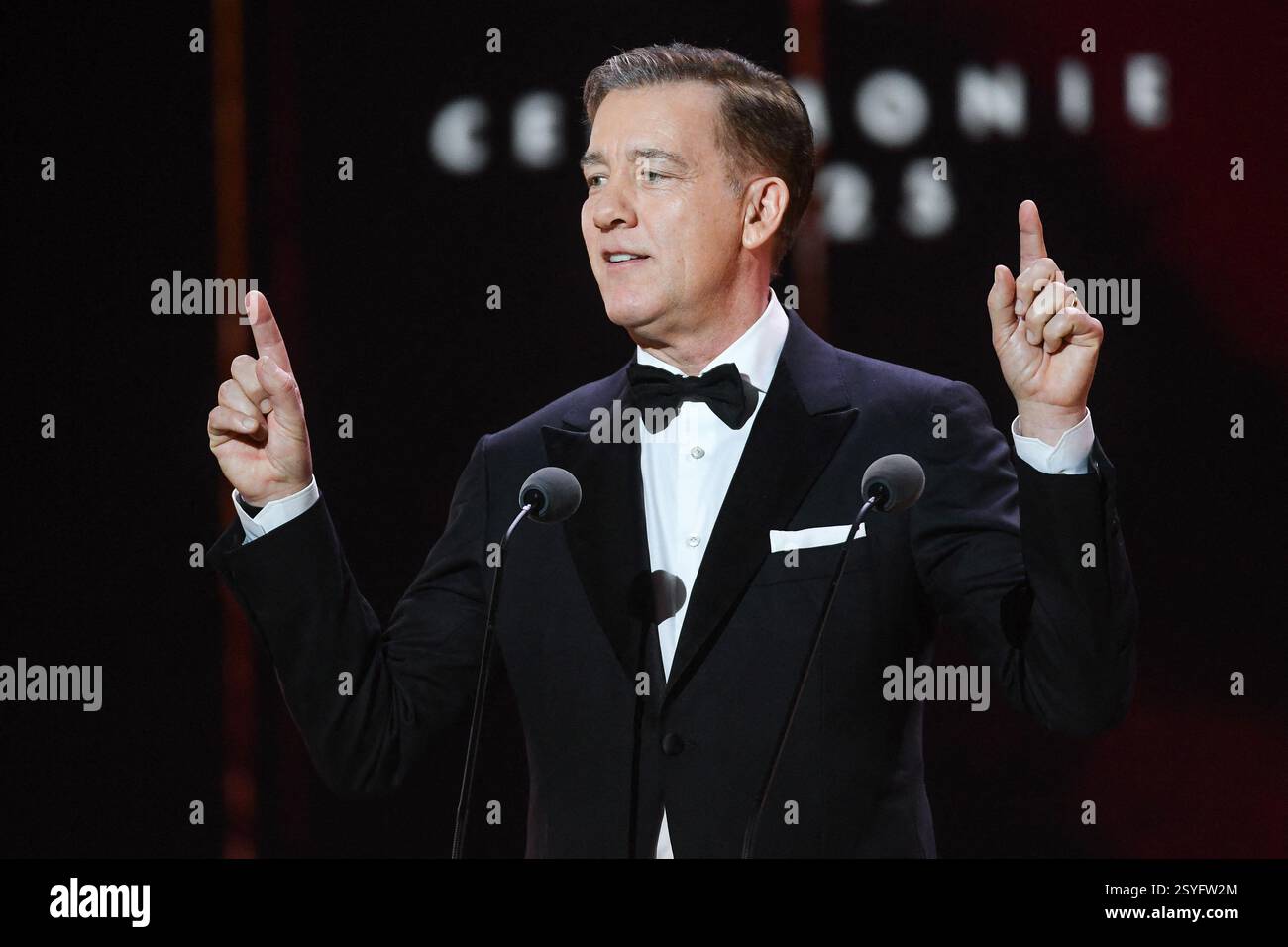 Paris, France. 25th Feb, 2025. Clive Owen on stage during the 50th ...