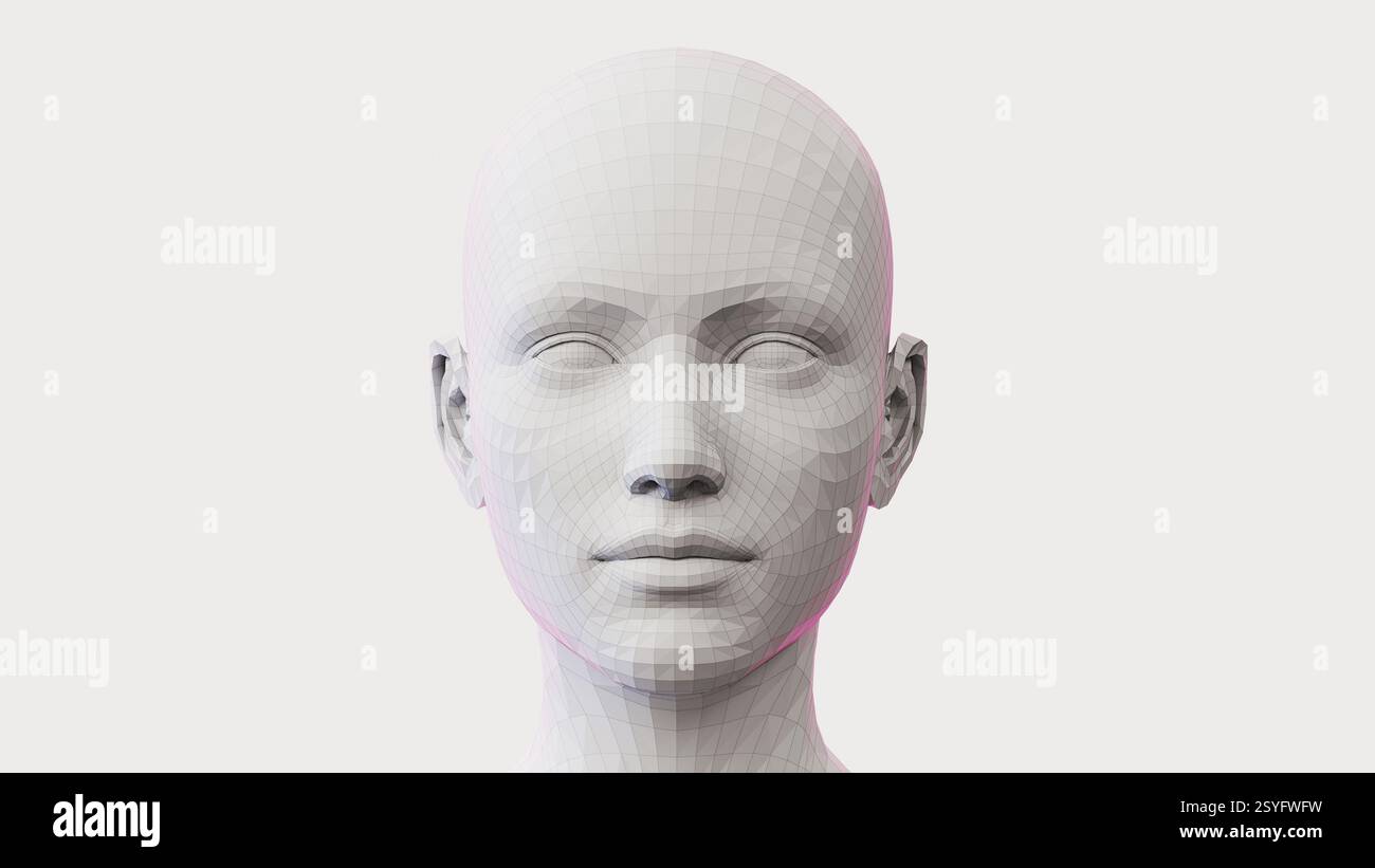 Female face, illustration Stock Photo - Alamy