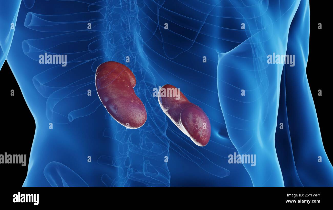 Male kidneys, illustration Stock Photo - Alamy