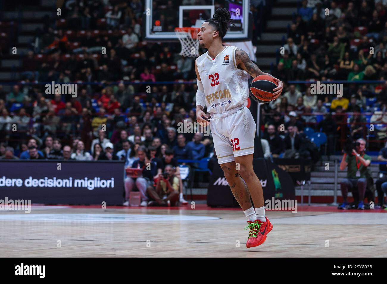 Milan, Italy. 27th Feb, 2025. Matthew Strazel #32 of AS Monaco seen in ...