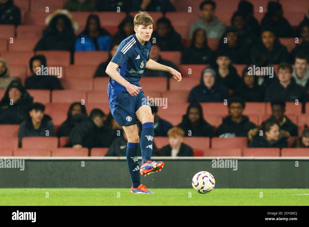 London, UK. 28th Feb, 2025. Daniel Armer of Manchester United during ...