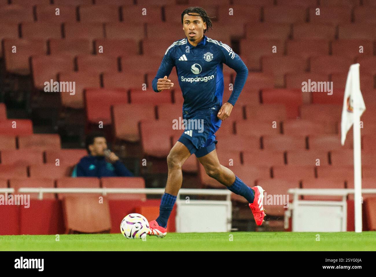 London, UK. 28th Feb, 2025. Reece Munro of Manchester United during the ...