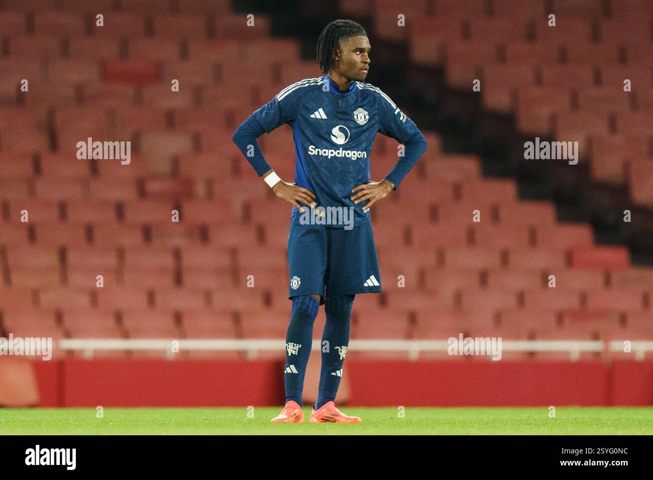 London, UK. 28th Feb, 2025. Jaydan Kamason of Manchester United during ...
