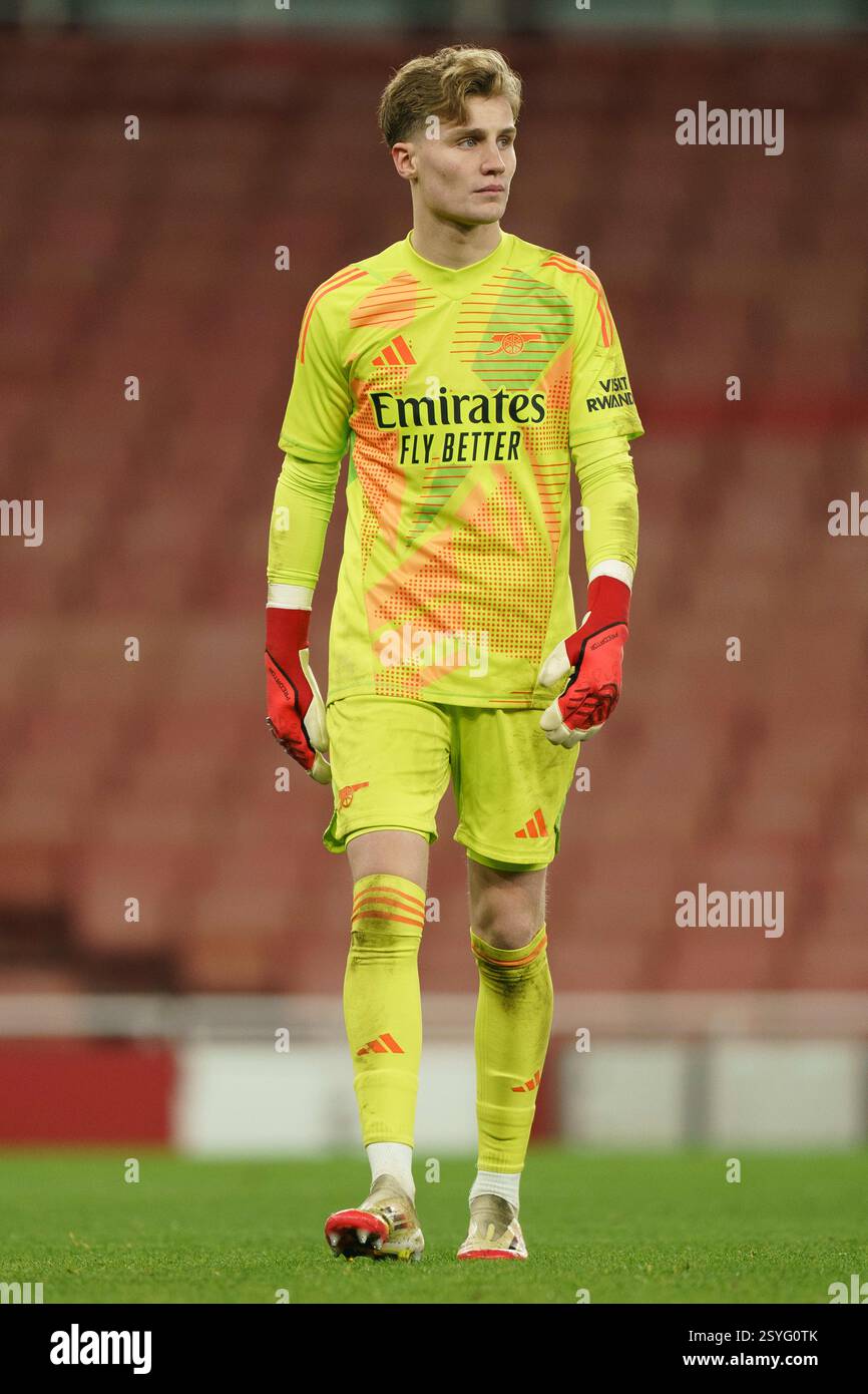 London, UK. 28th Feb, 2025. Jack Porter of Arsenal during the Arsenal ...