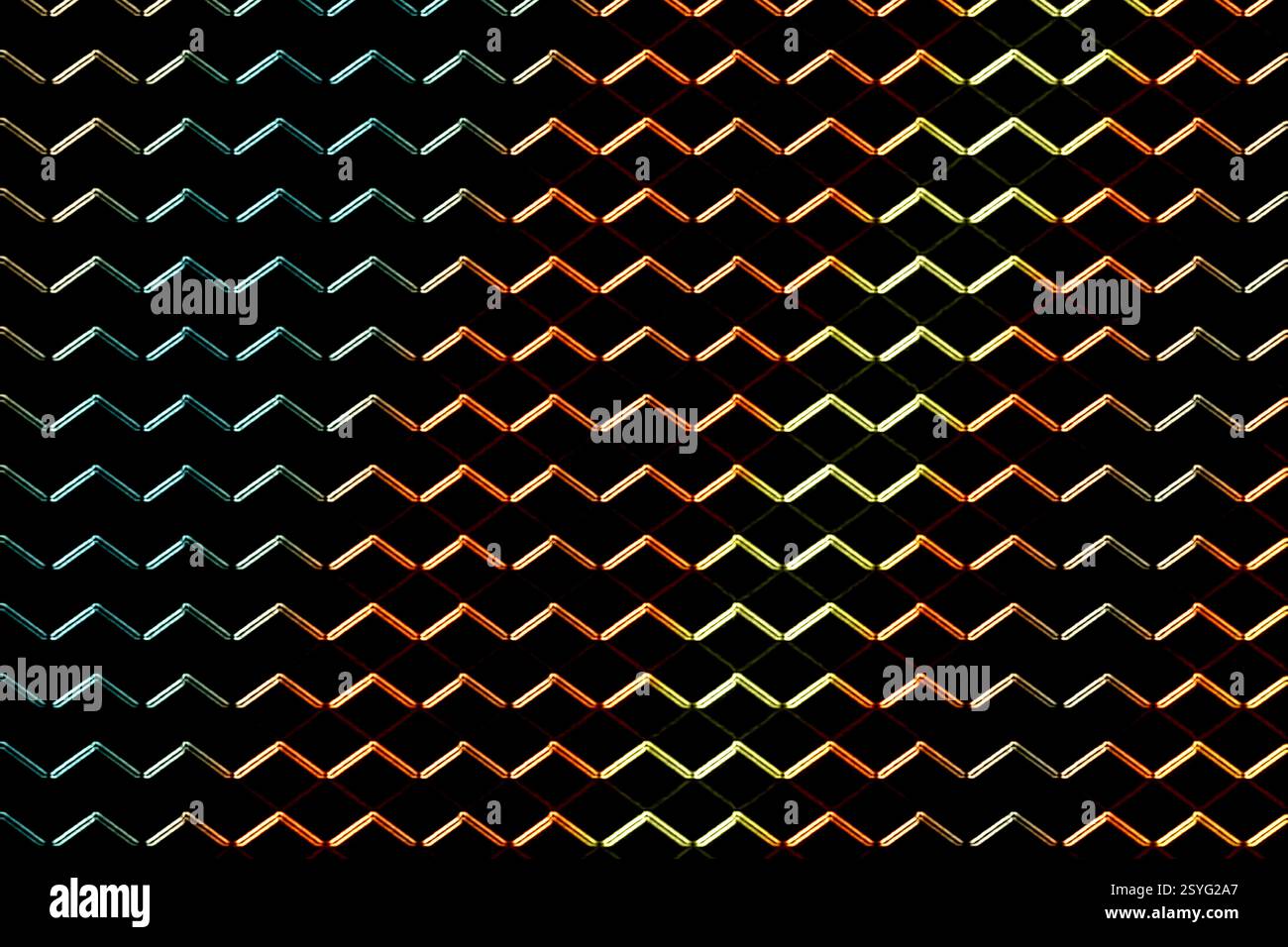 Zig zag lines banner templates set, gradient stripes texture ...
