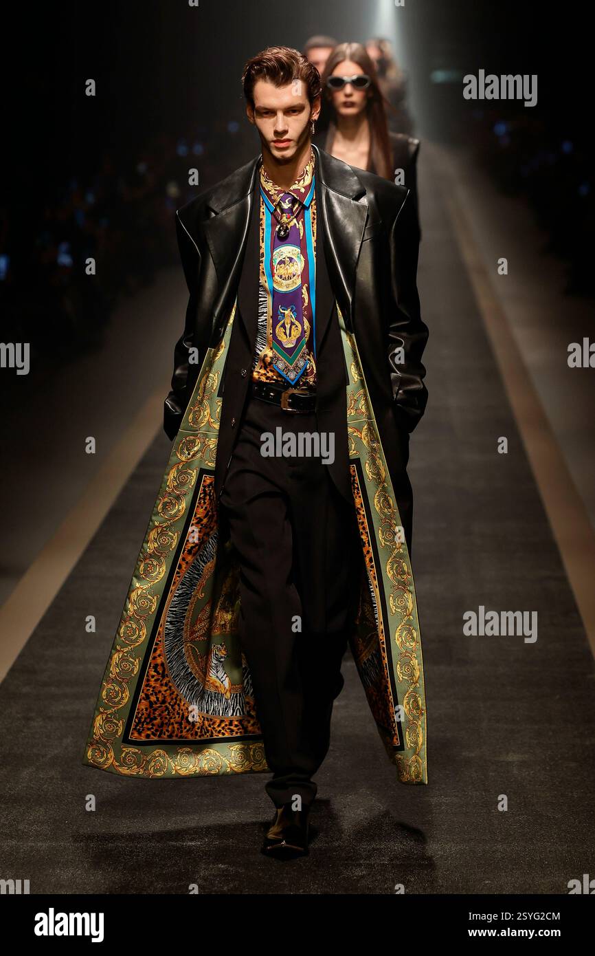 VERSACE Autumn-Winter 2025 runway during Milan Fashion Week on February ...