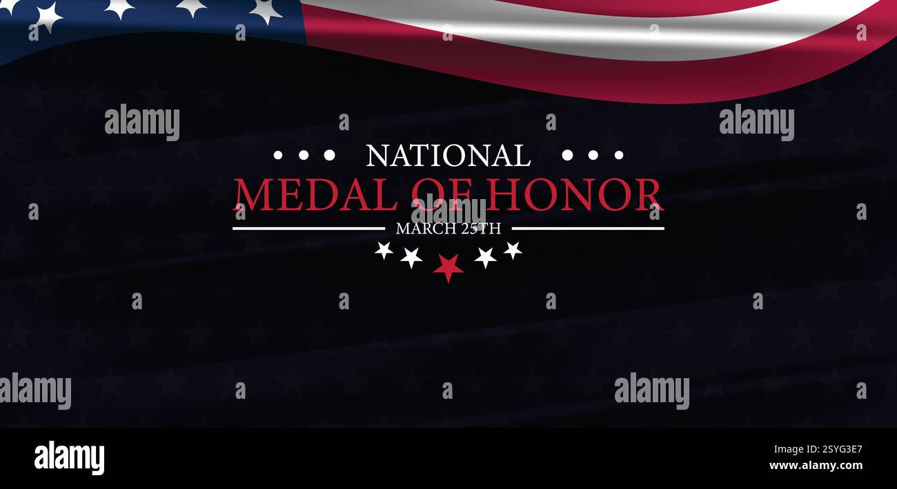 Honoring Heroes National Medal of Honor Day March 25th Stock Vector ...