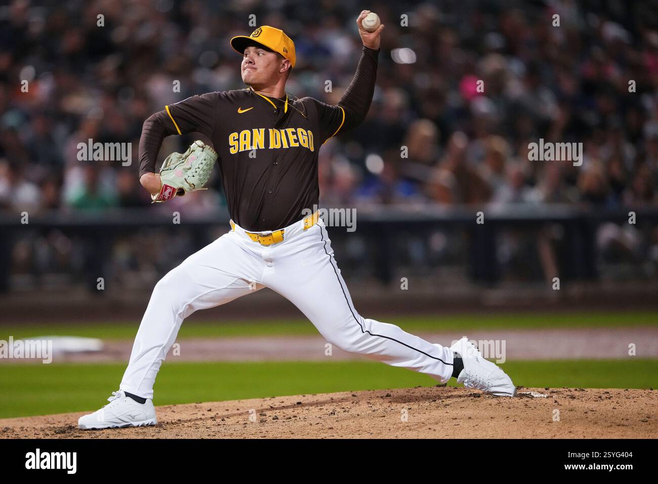 San Diego Padres relief pitcher Adrian Morejon throws against the ...