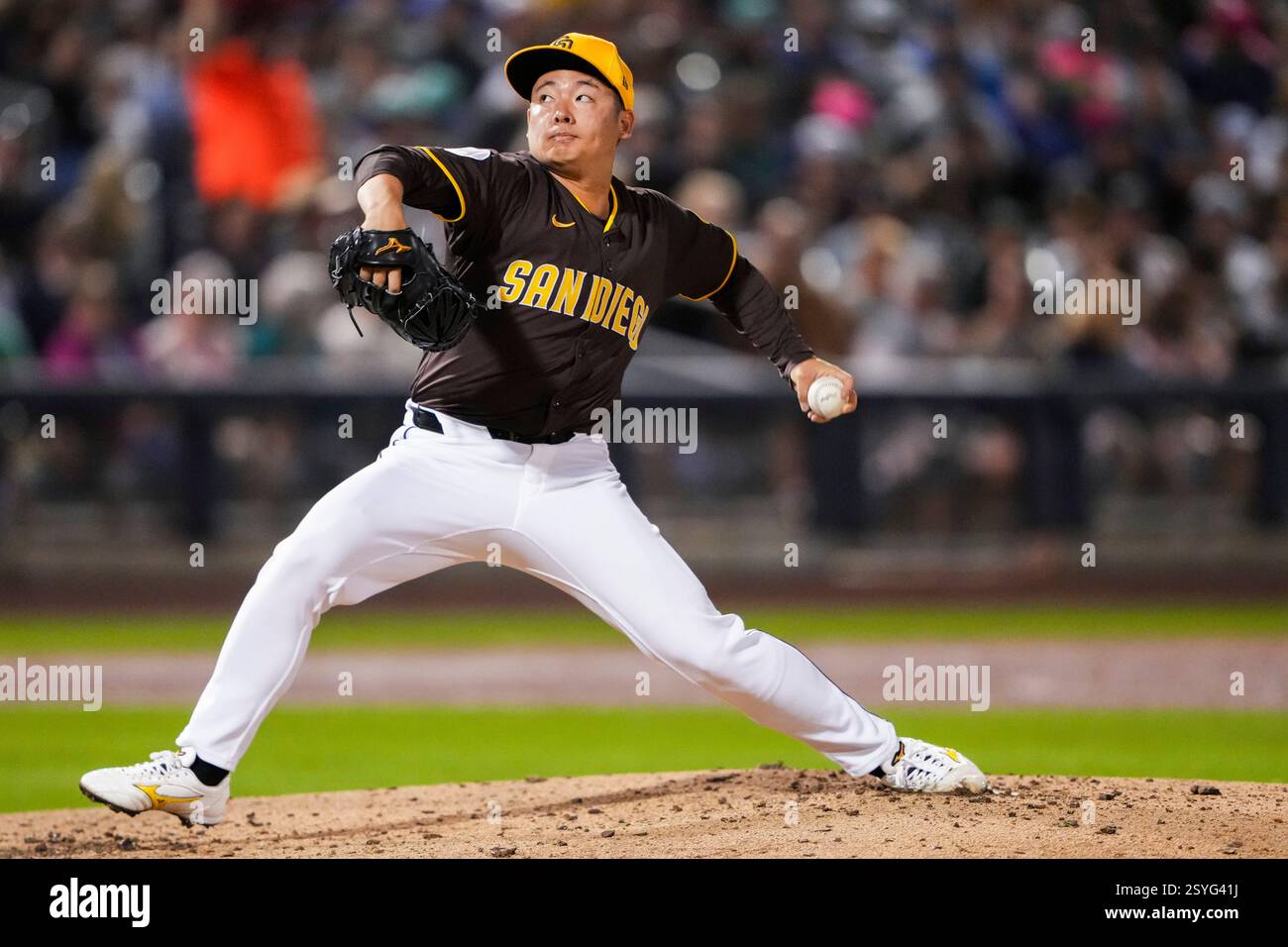 San Diego Padres relief pitcher Yuki Matsui throws against the Seattle ...