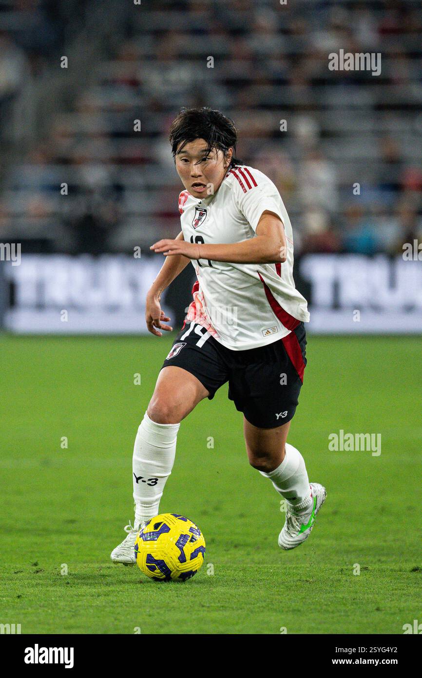 San Diego, United States. 26th Feb, 2025. Japan forward Remina Chiba ...