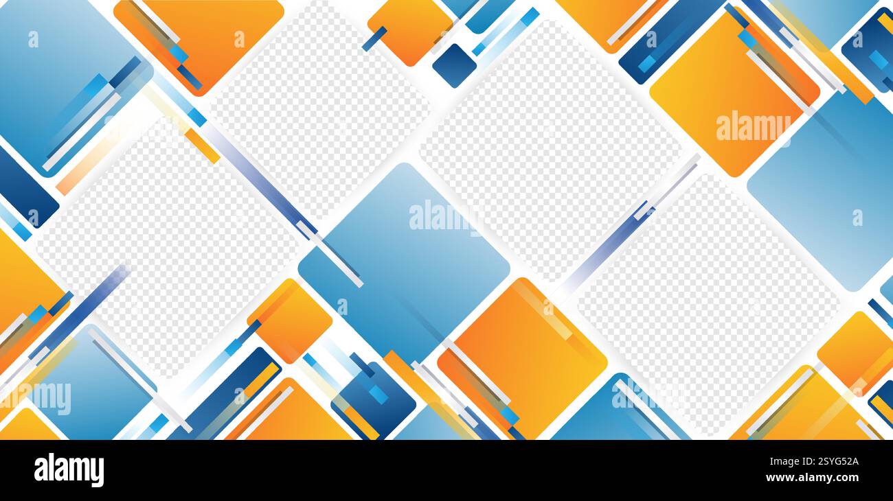 Modern abstract geometrical square shape photos frame background for ...