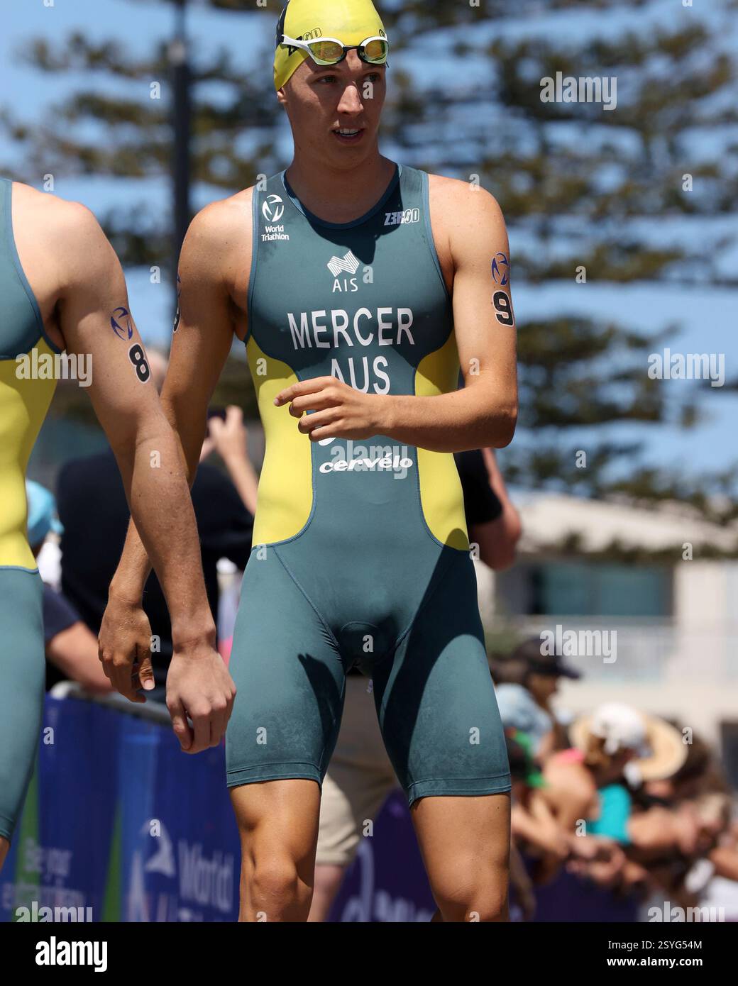 Brayden Mercer, of Australia, at the 2025 World Triathlon Cup Napier ...