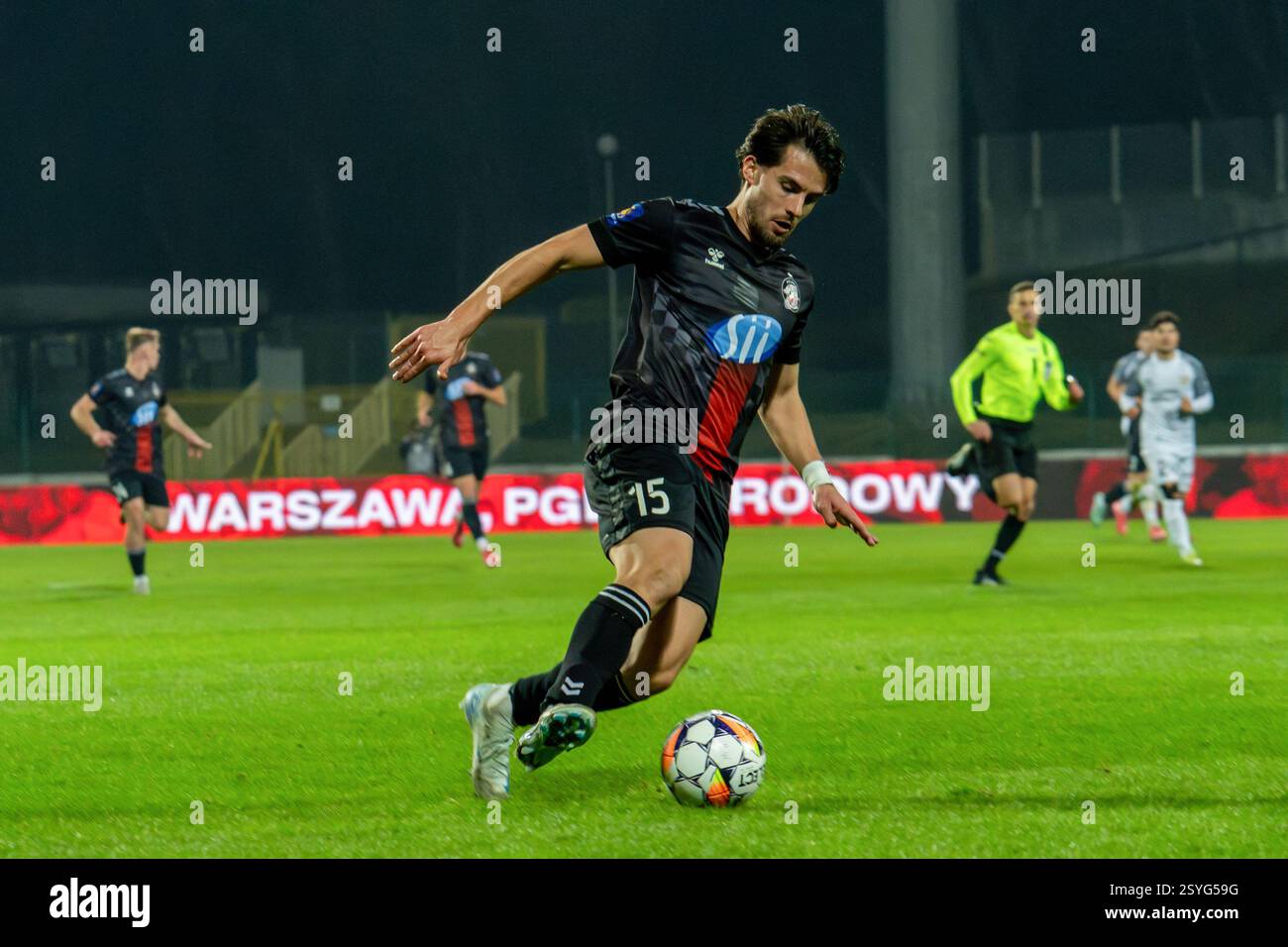 Daniel Vega Cintas, of Polonia Warszawa seen in action during the ...