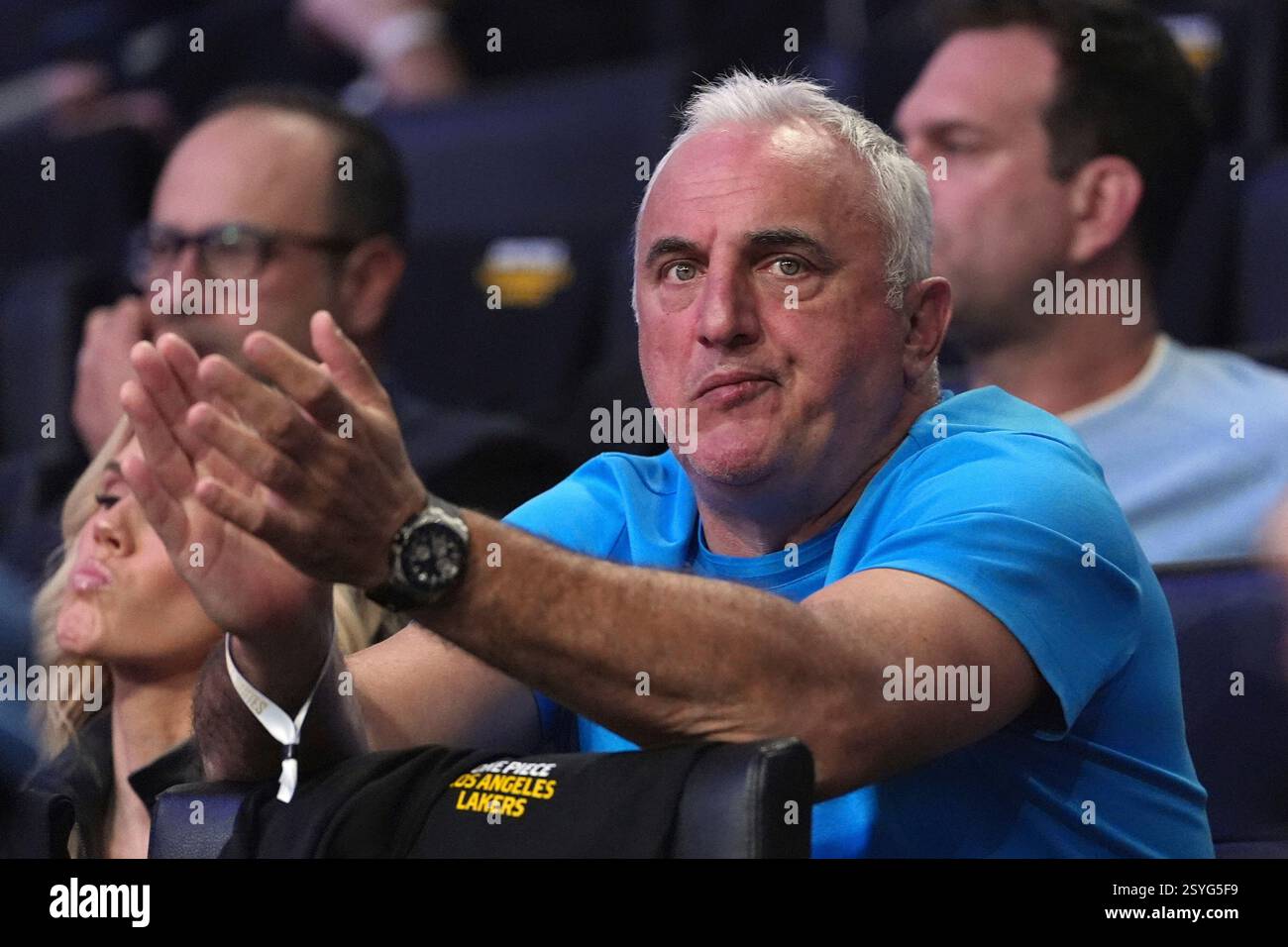 Los Angeles Lakers guard Luka Doncic's father, Sasa Doncic, watches ...