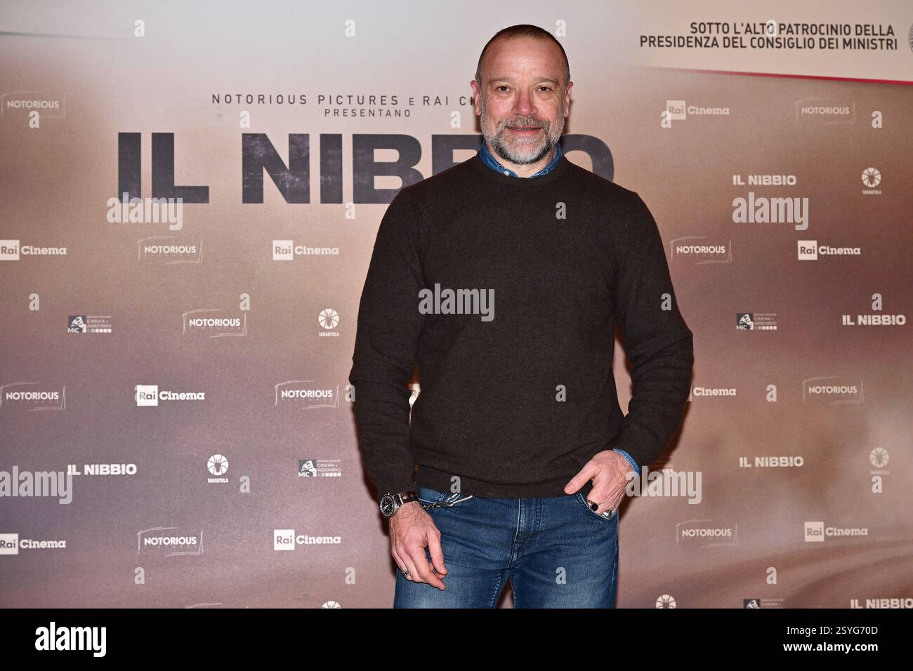 Andrea Giannini attends the photocall for the presentation of Il Nibbio movie at Auditorium ...