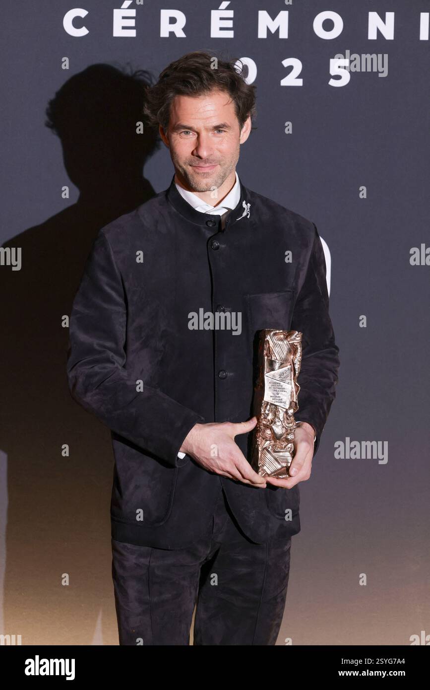 Paris, France. 01st Mar, 2025. Clement Ducol posing upon arrival at the ...