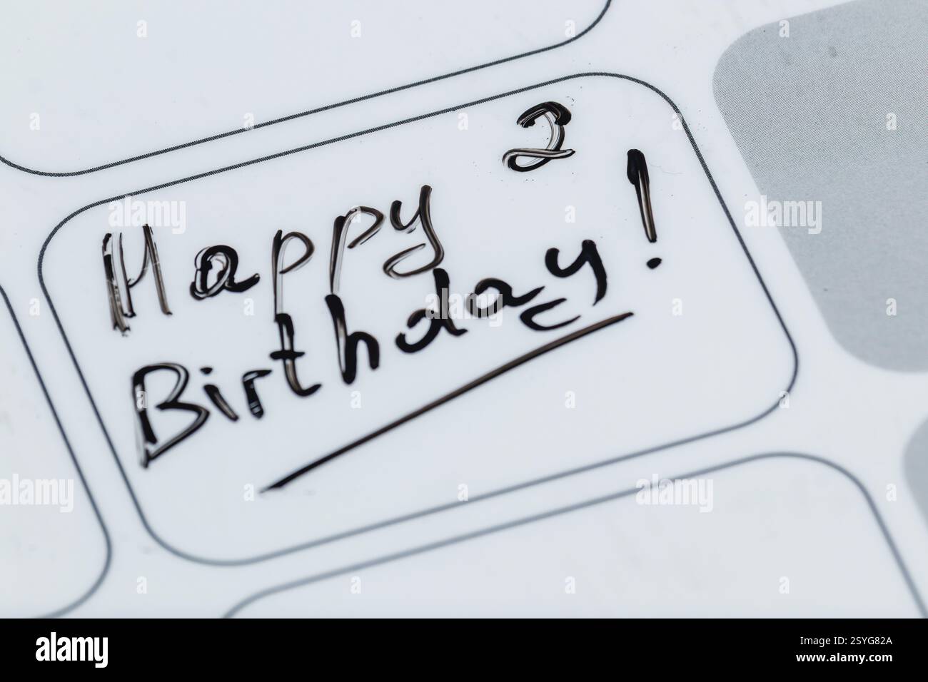 A handwritten note expresses warm wishes for a second birthday. The ...