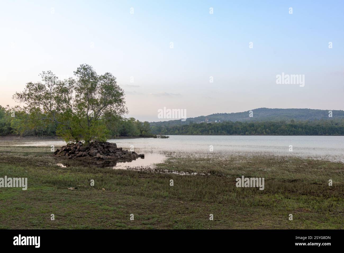 Panoramic scenery landscape view of Khao Ito reservoir Viewpoint at ...