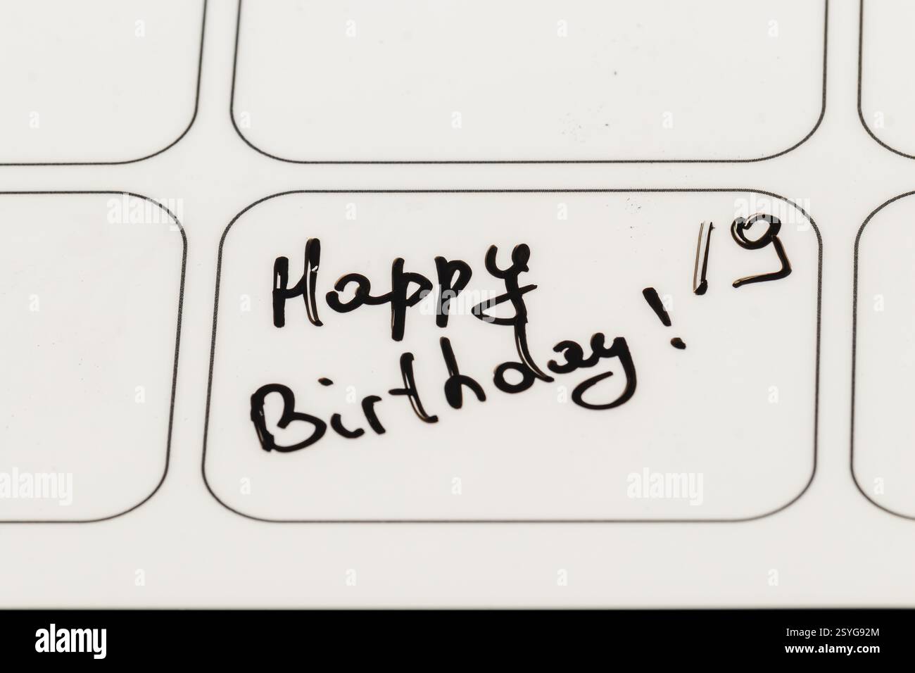 A handwritten note expresses birthday wishes with a cheerful Happy ...