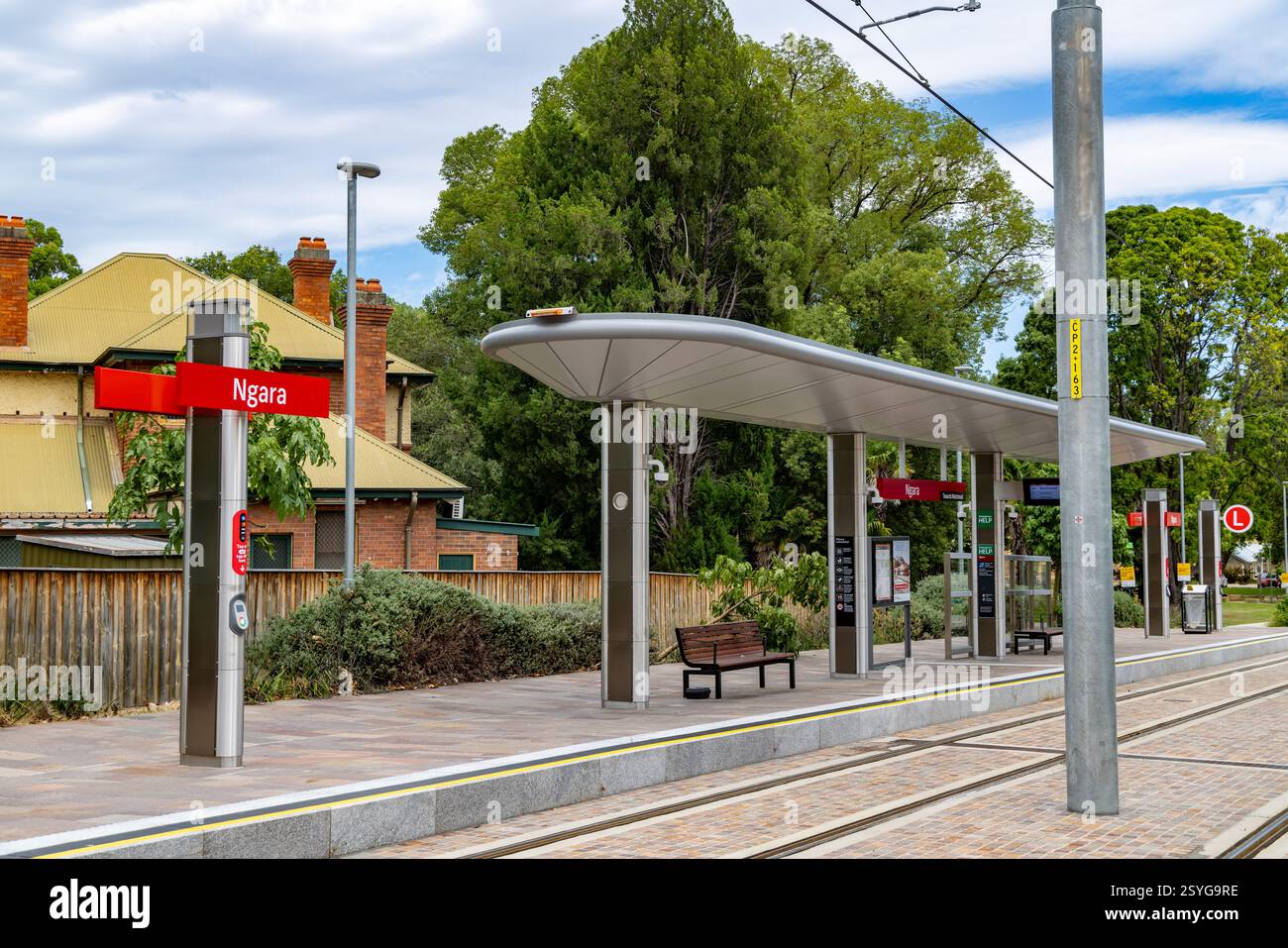 Parramatta light rail tram network, Ngara light rail station at ...