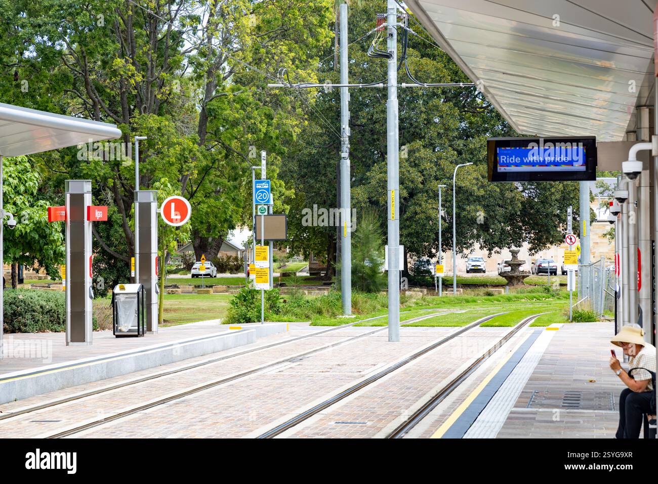 Parramatta light rail tram network, Ngara light rail station at ...