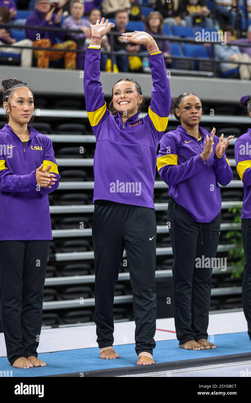 February 28, 2025: LSU's Lexi Zeiss is announced to the crowd prior to ...