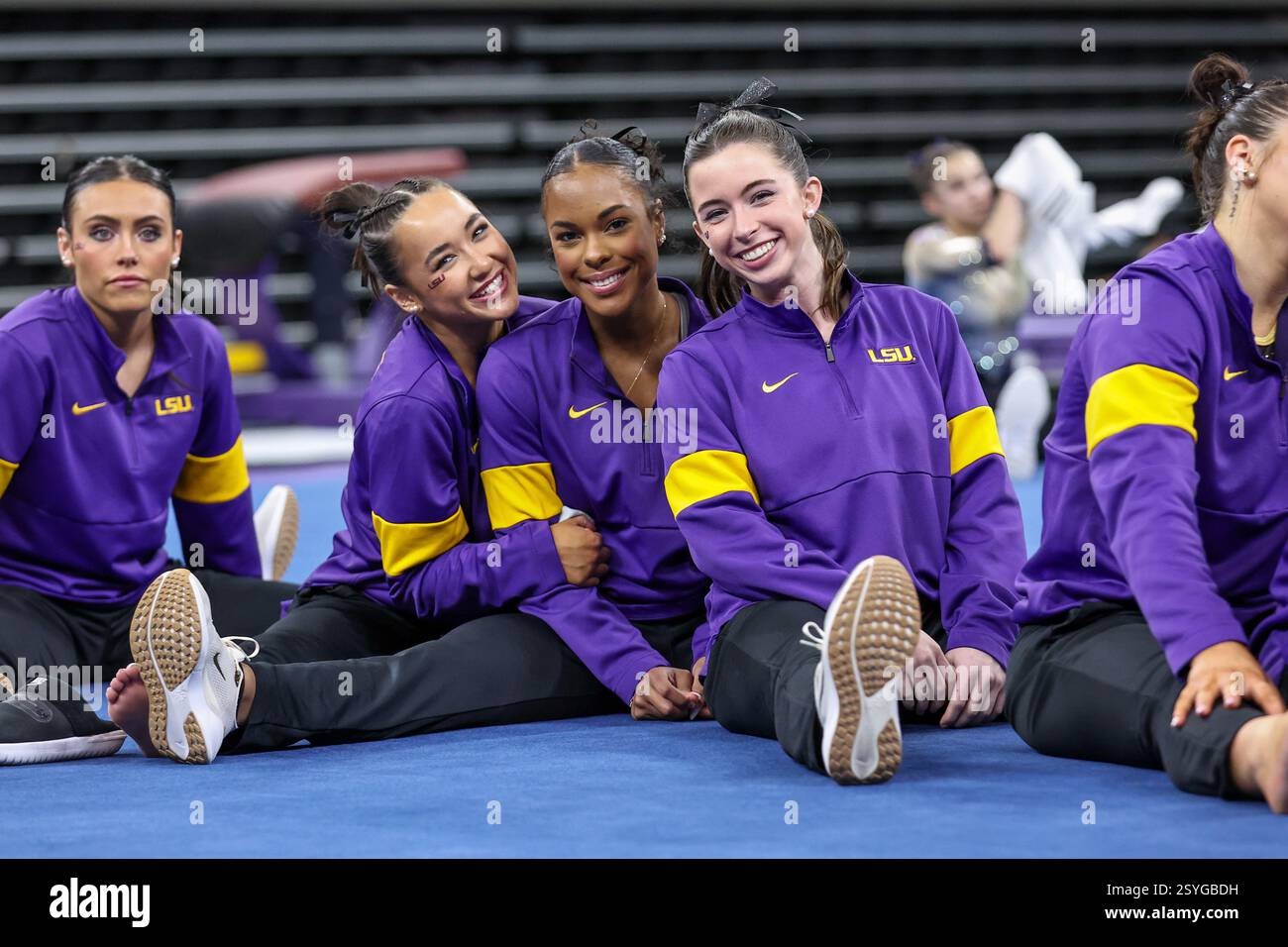 Baton Rouge, LA, USA. 28th Feb, 2025. LSU's Victoria Roberts, Kaliya ...