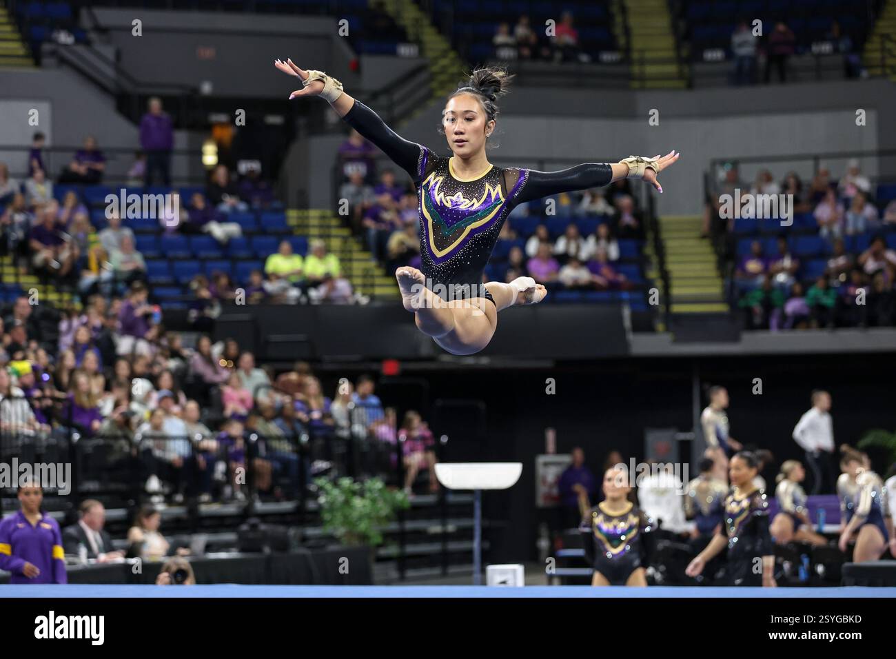 February 28, 2025: LSU's Kailin Chio competes on the floor during the ...