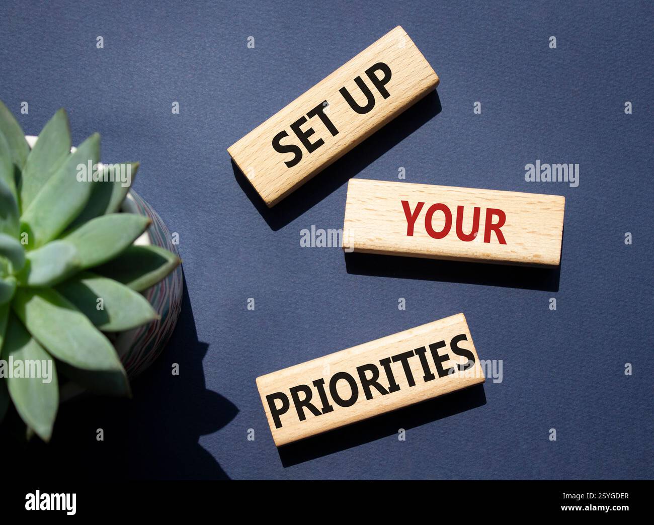Set up your Priorities symbol. Concept words Set up your Priorities on ...