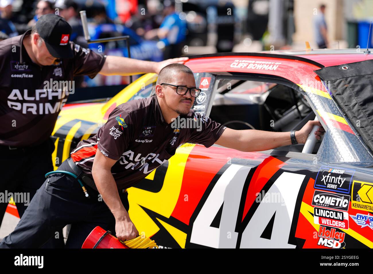 February 28, 2025, Austin, Texas, USA: Members of the crew of NASCAR ...