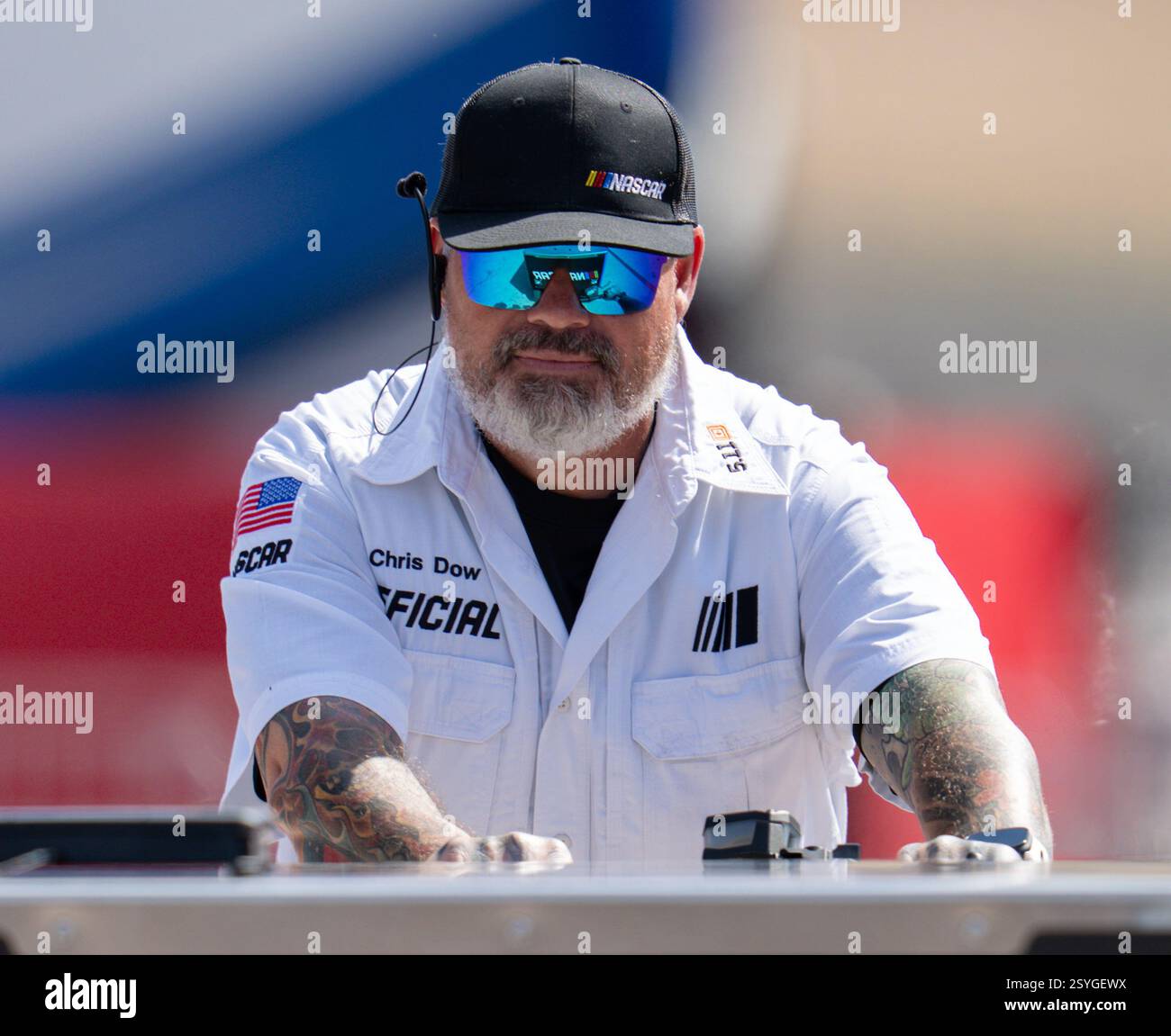 Austin, Texas, USA. 28th Feb, 2025. NASCAR official CHRIS DOW seen ...