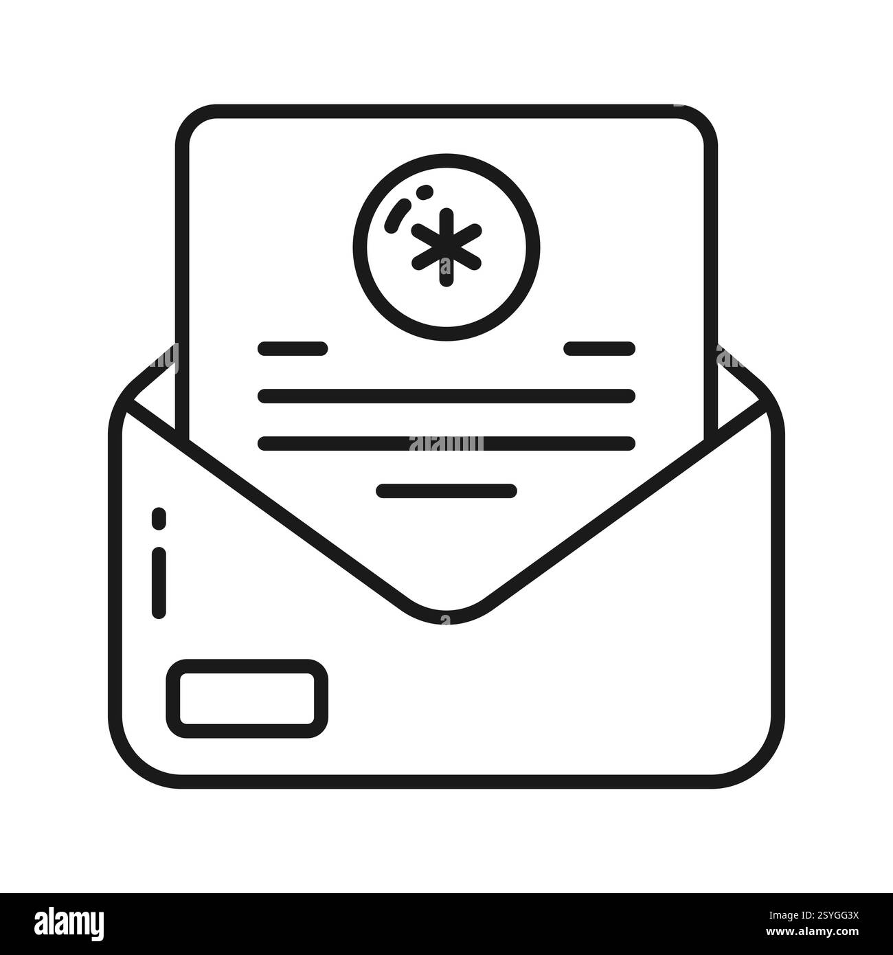 Medical sign with letter envelope showing concept icon of medical mail ...