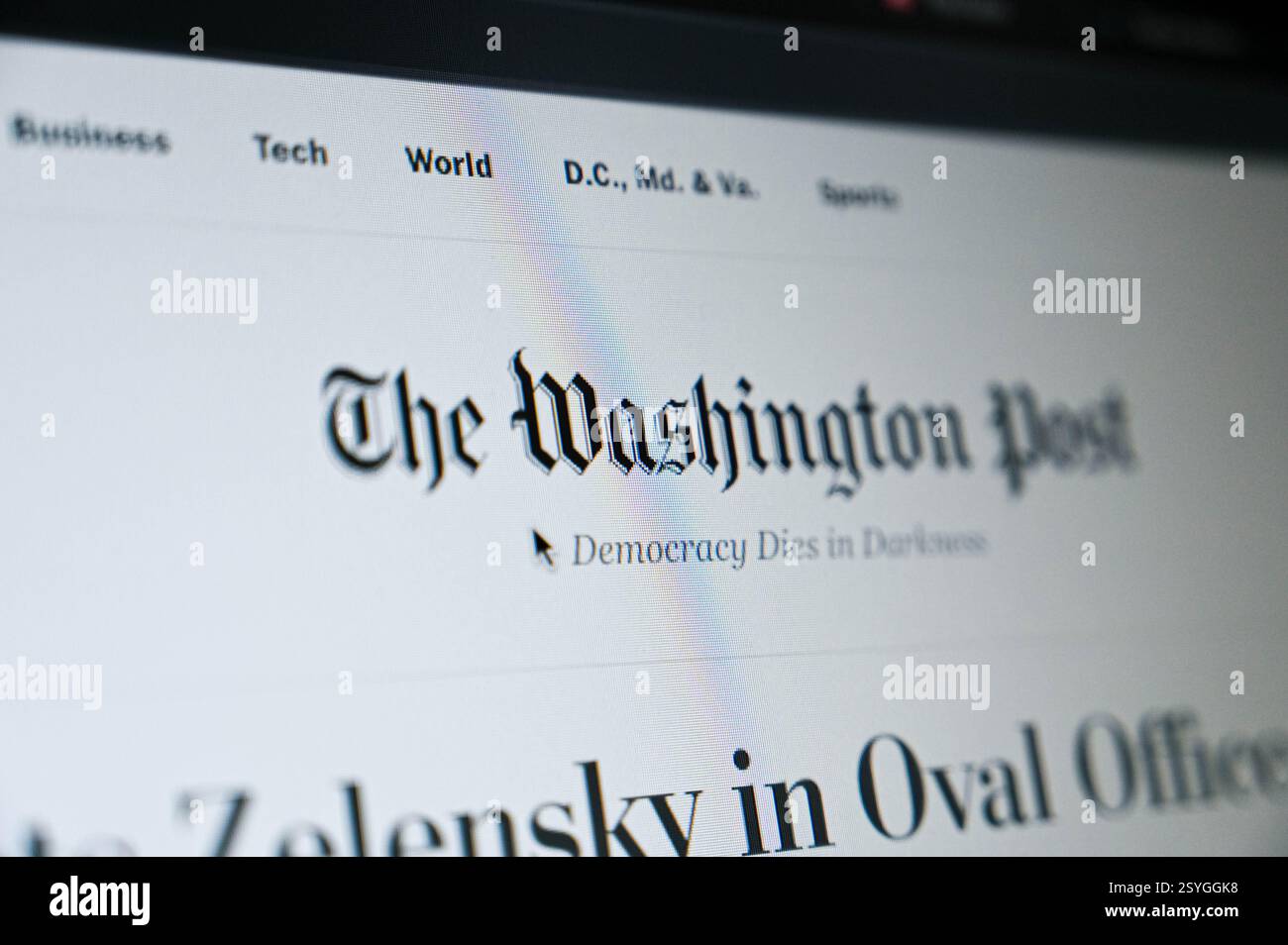 Hong Kong, China. 1st Mar, 2025. A Washington Post logo is displayed on ...