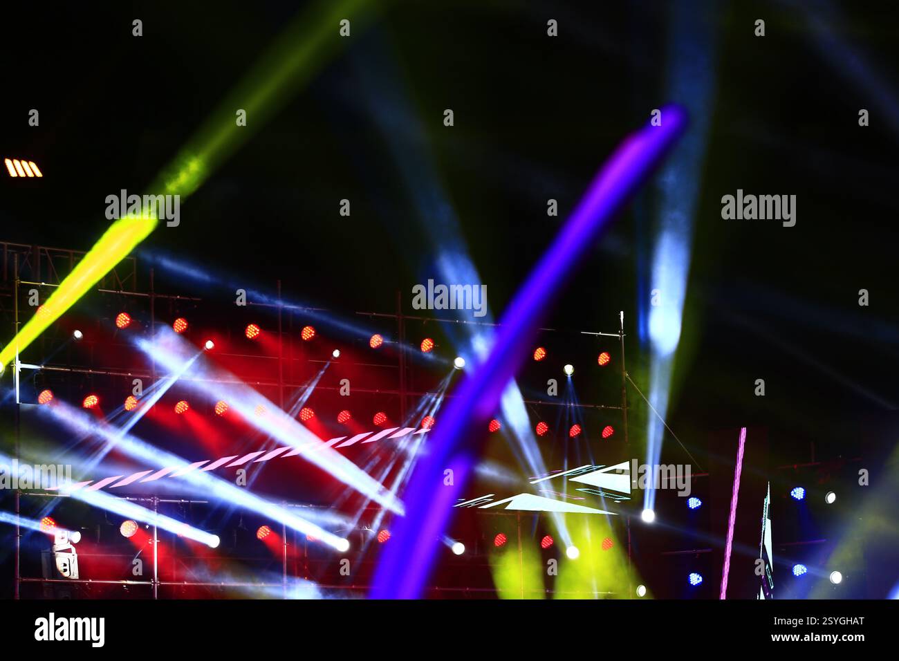 Stage lighting effect in the dark, close-up pictures Stock Photo - Alamy
