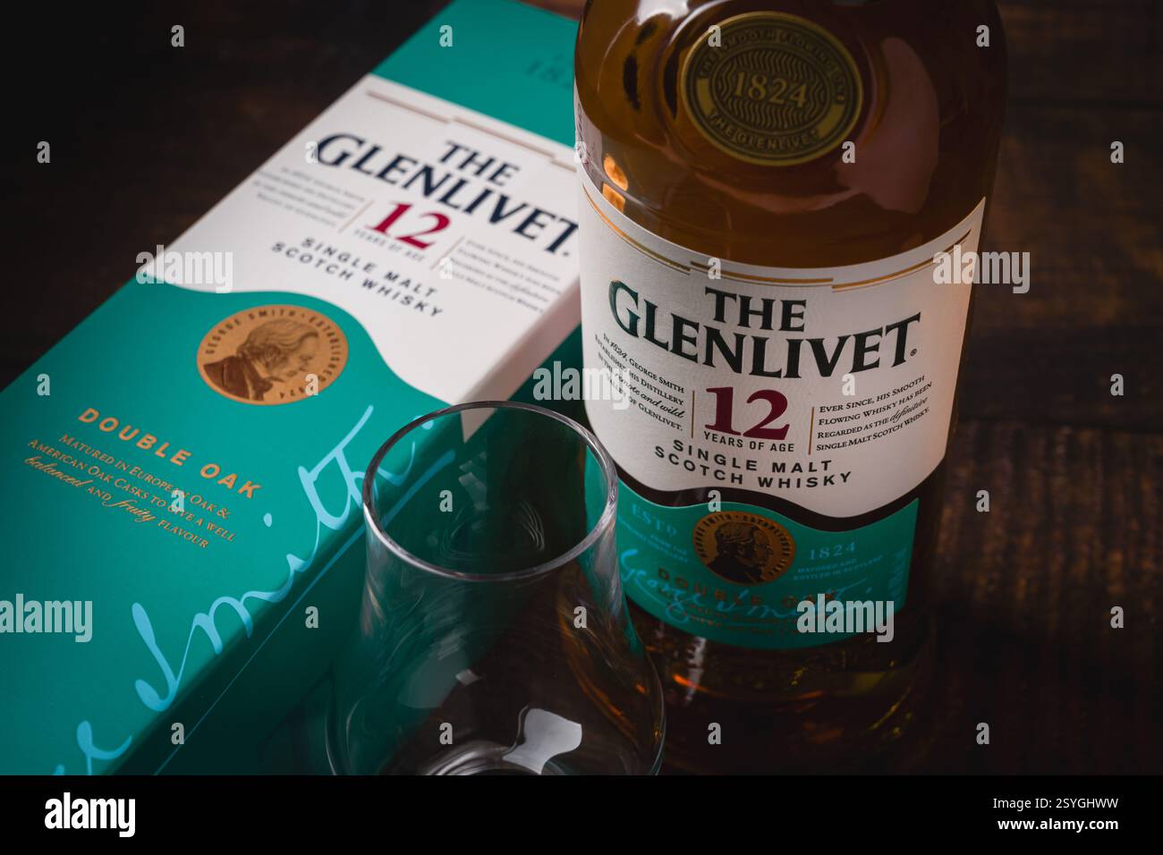 Antalya, Turkey - February 17, 2025: The Glenlivet Double Oak Single ...