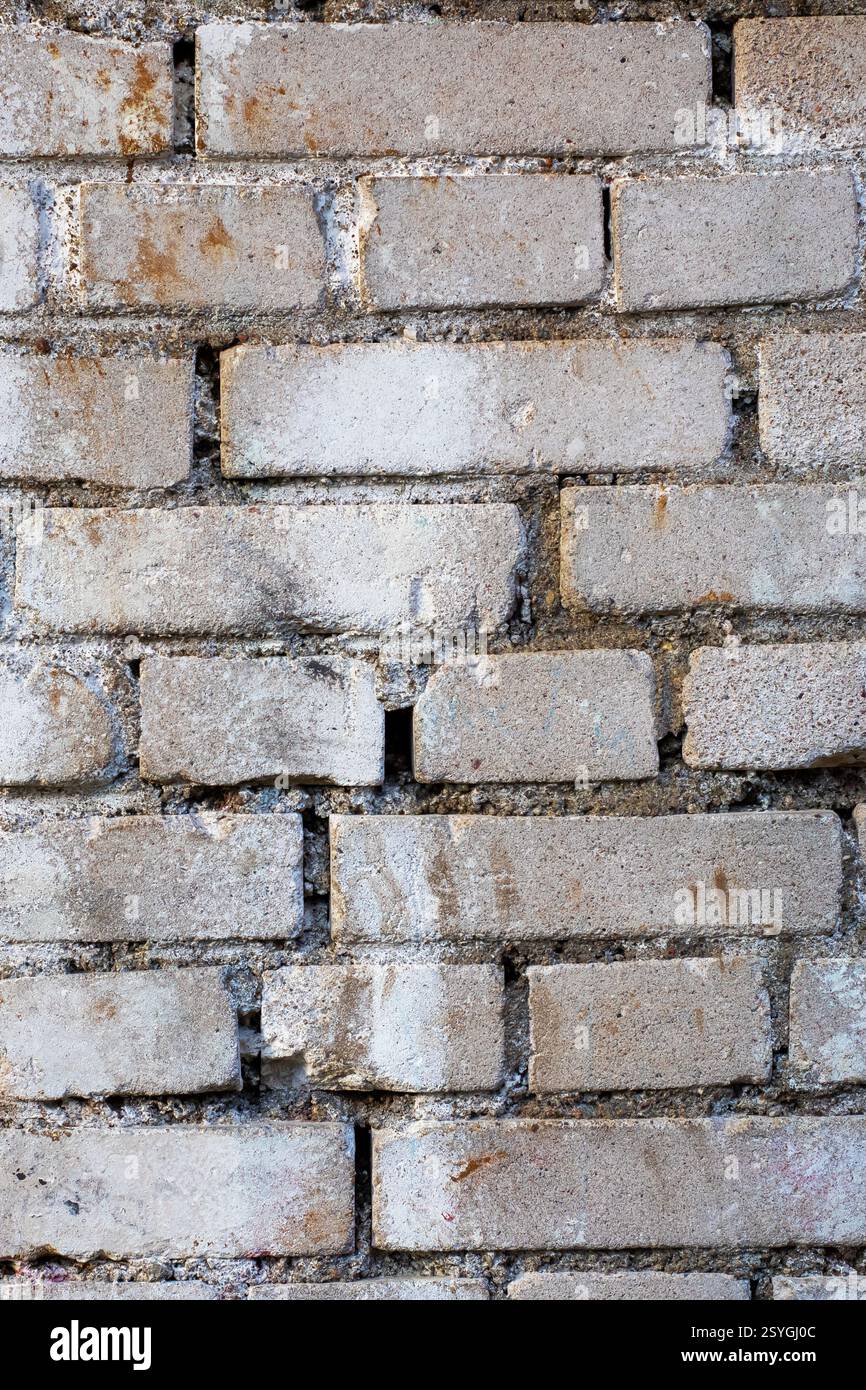 A detailed closeup view of an intricate brick wall showcasing a ...