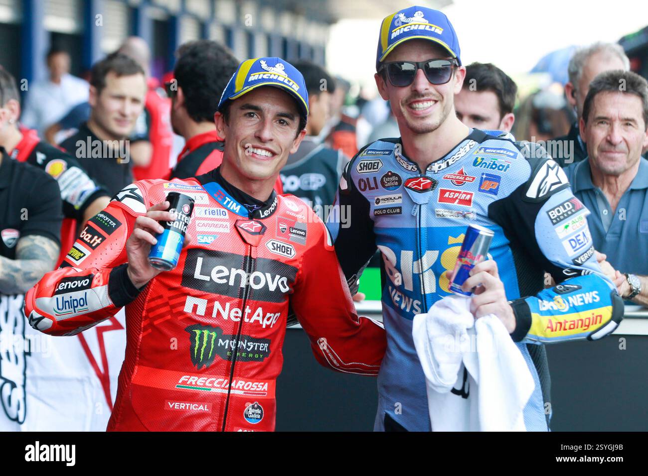 PT MotoGP of Thailand Spanish MotoGP rider Marc Marquez L of Ducati ...