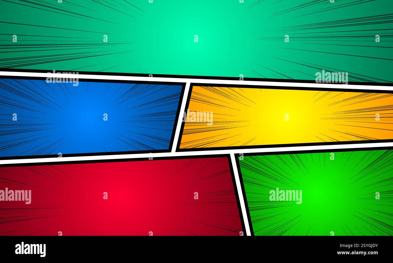 Comic book page explosion. retro pop art vector illustration Stock ...