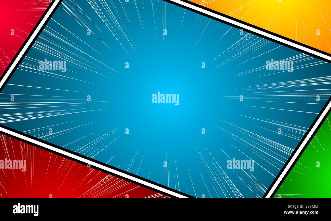 Comic book page explosion. retro pop art vector illustration Stock ...