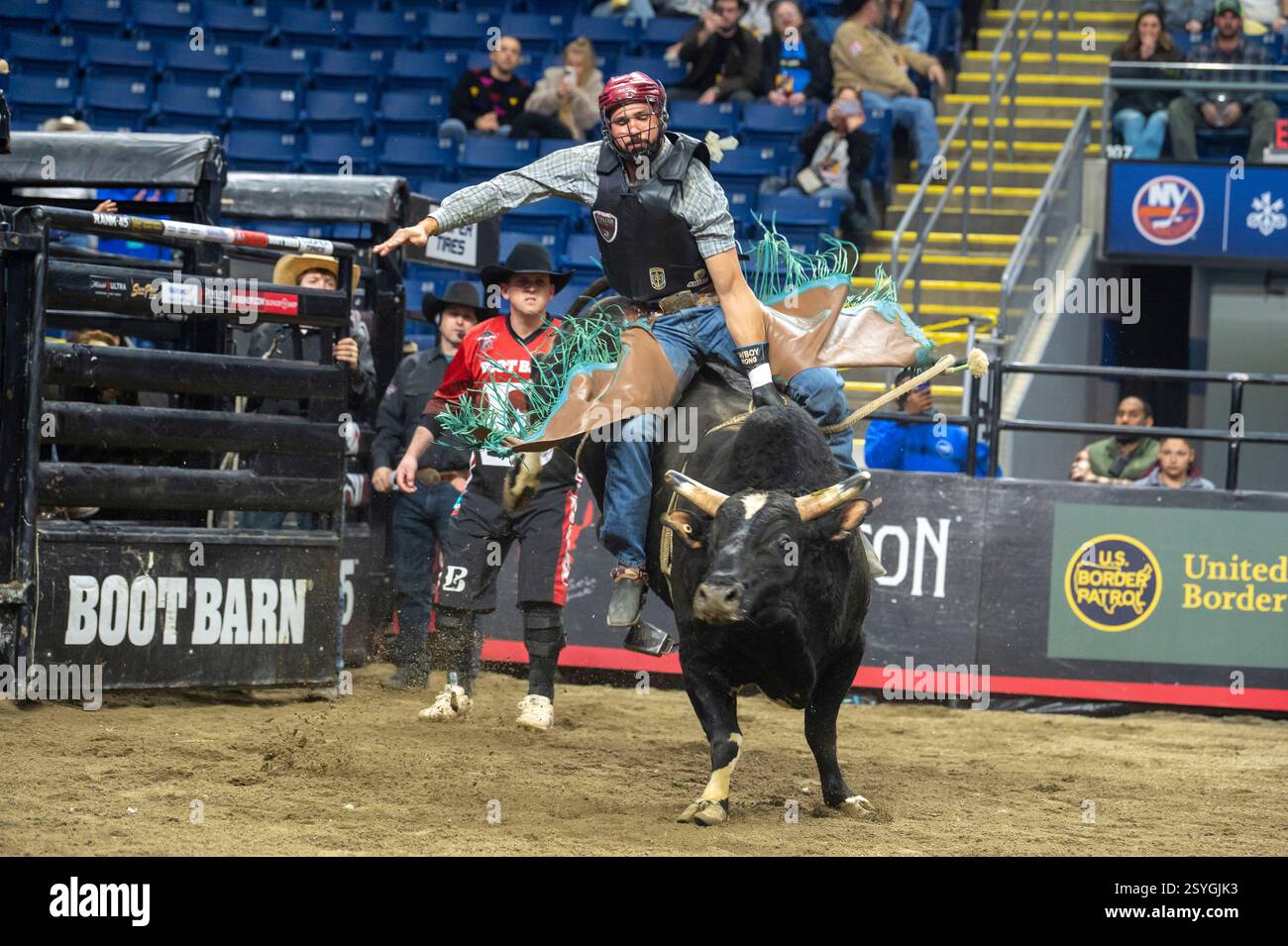 BRIDGEPORT, CONNECTICUT - FEBRUARY 28: Eduardo de Oliveira rides All In ...