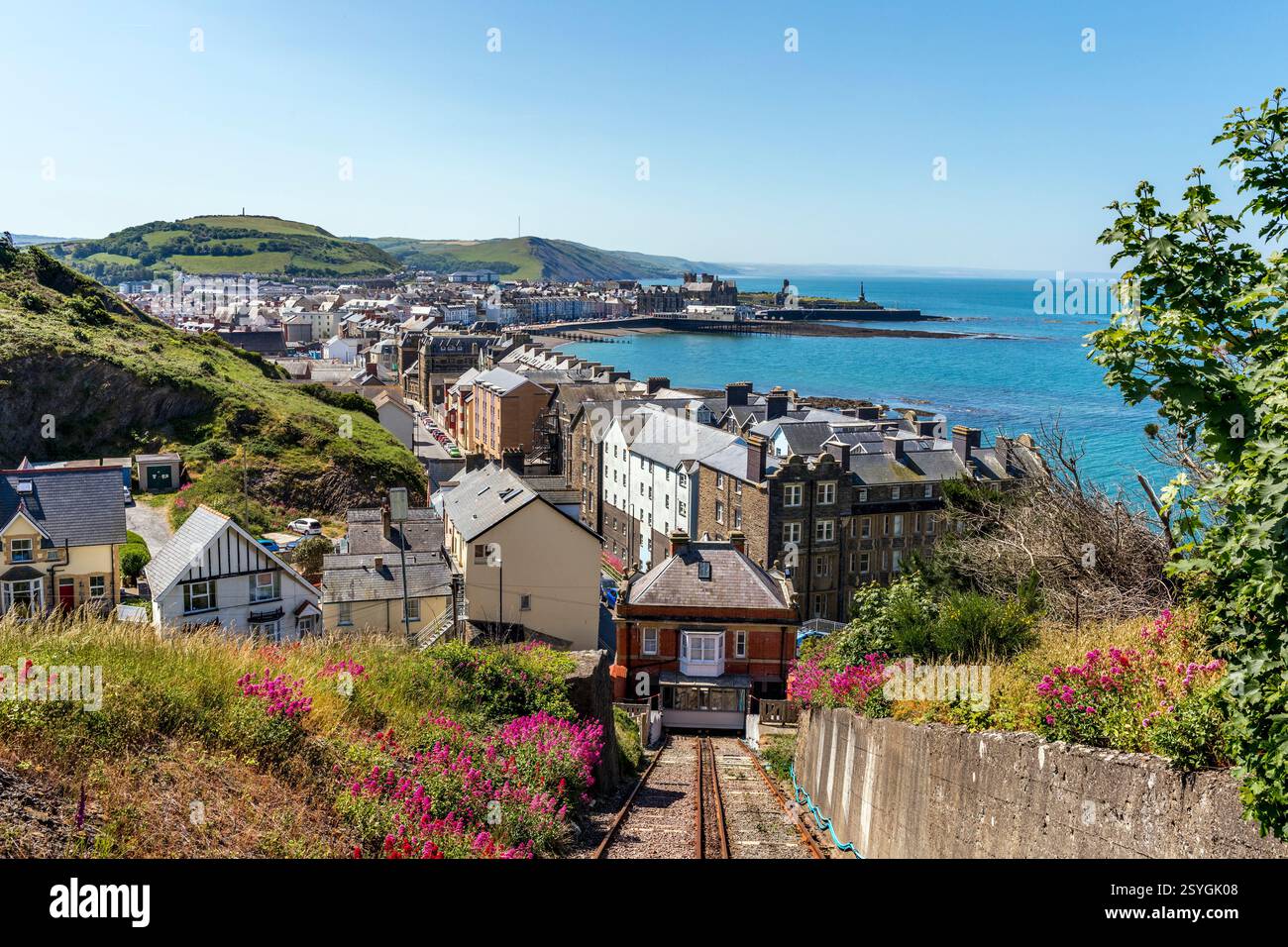 Aberystwyth; Constitution Hill; Funicular Railway; Ceredigion; Wales ...