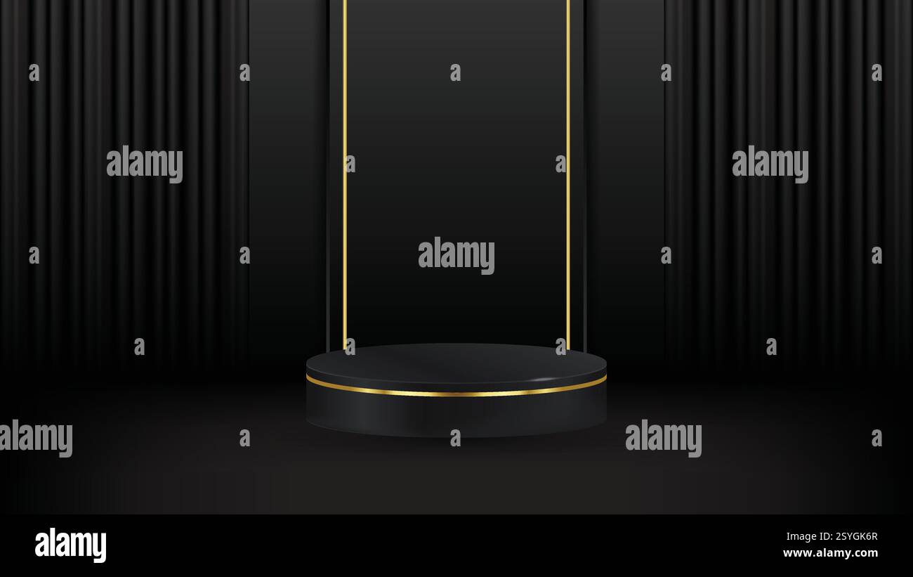 Luxury geometric 3d podium Stock Vector Images - Alamy