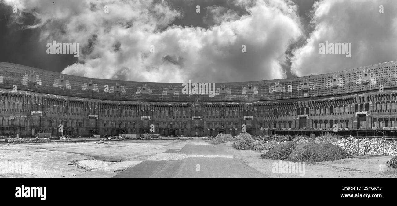 Inner courtyard of the Congress Hall, unfinished National Socialist ...