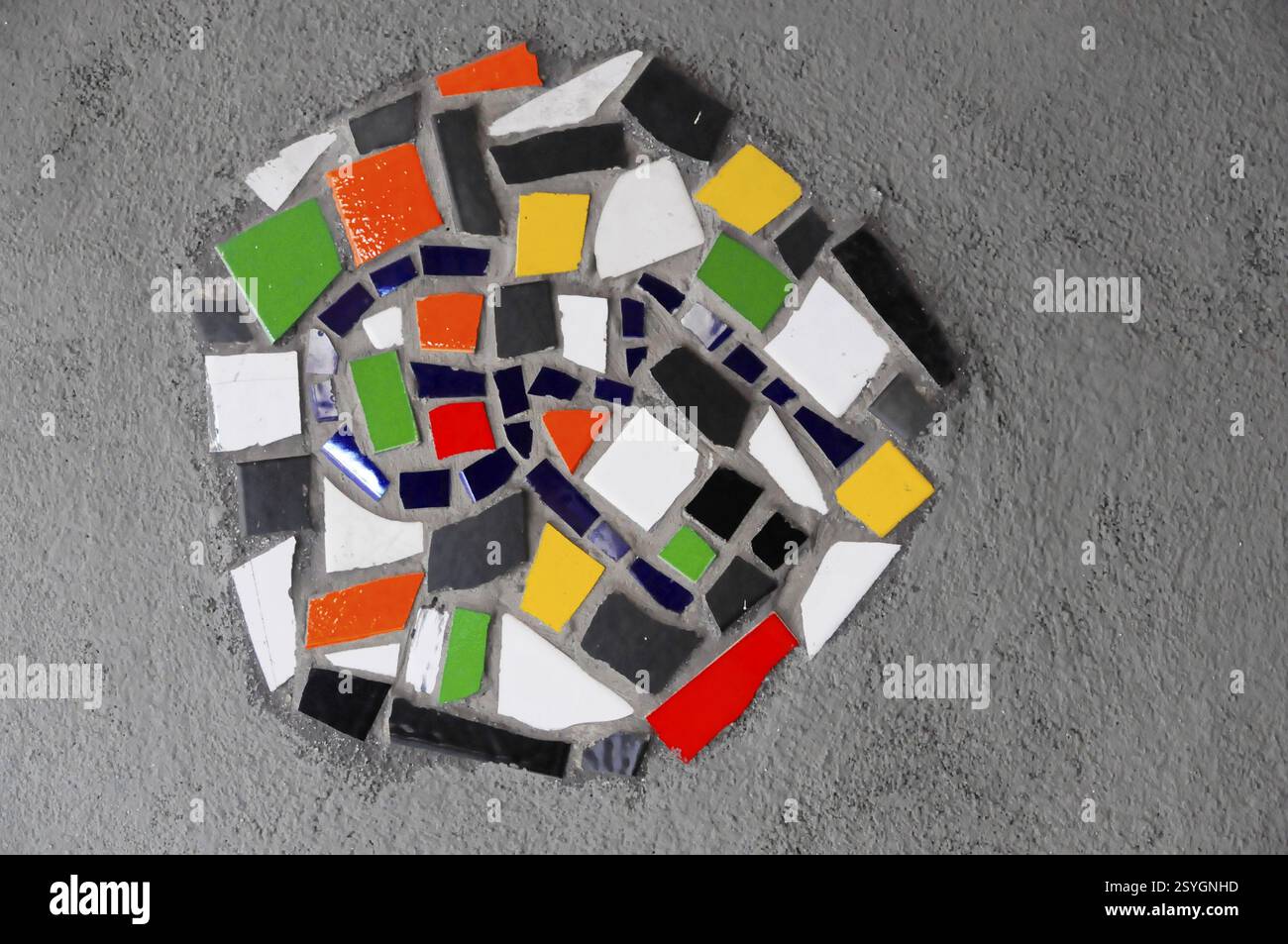 Detail of the colourful facade of the Hundertwasser House ...