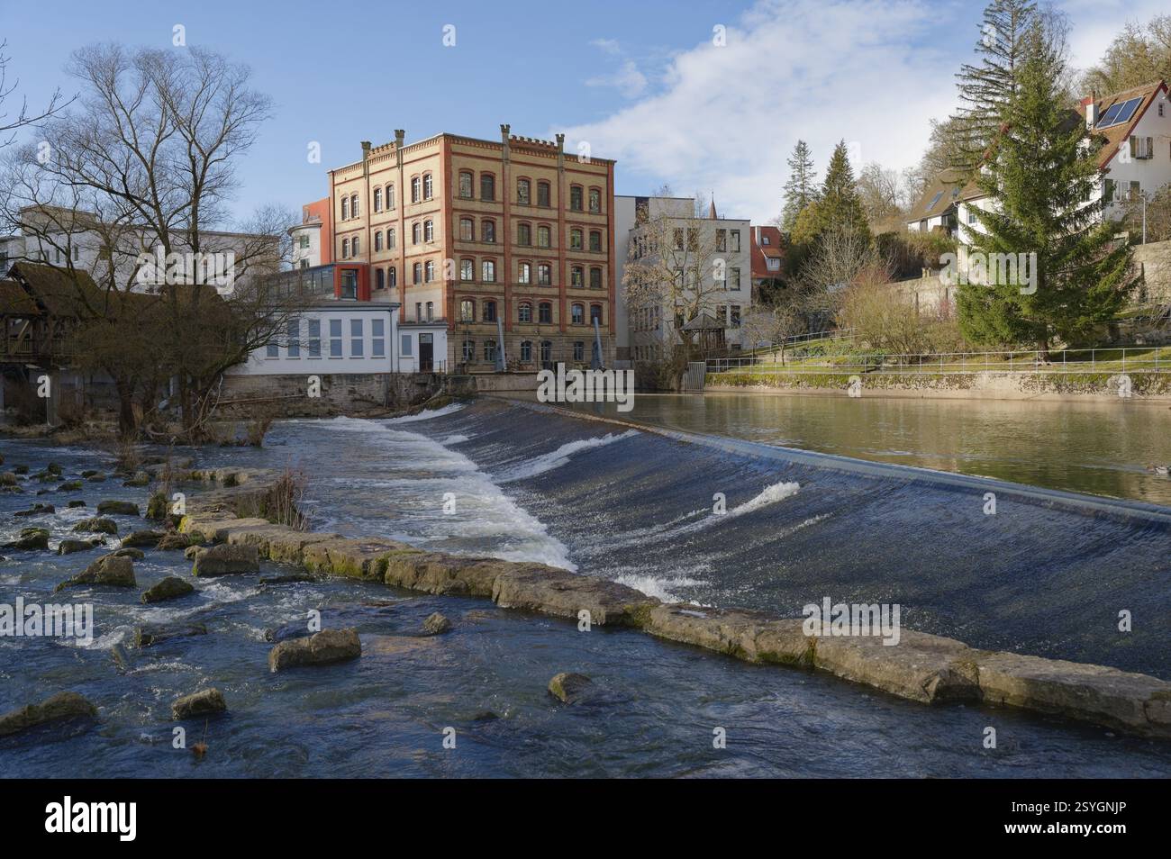 Fish ladder, river weir, weir, fish fauna, fish, aquatic ecology, river ...